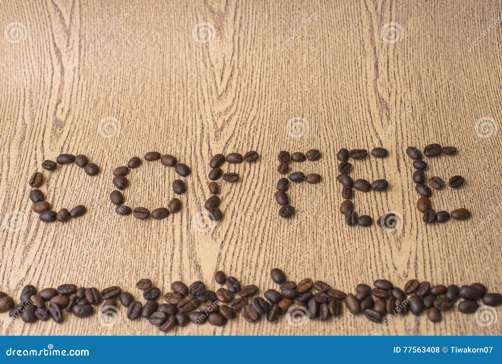 Coffee Phrase Spelled Out of Roasted Coffee Beans Stock Photo - Image ...