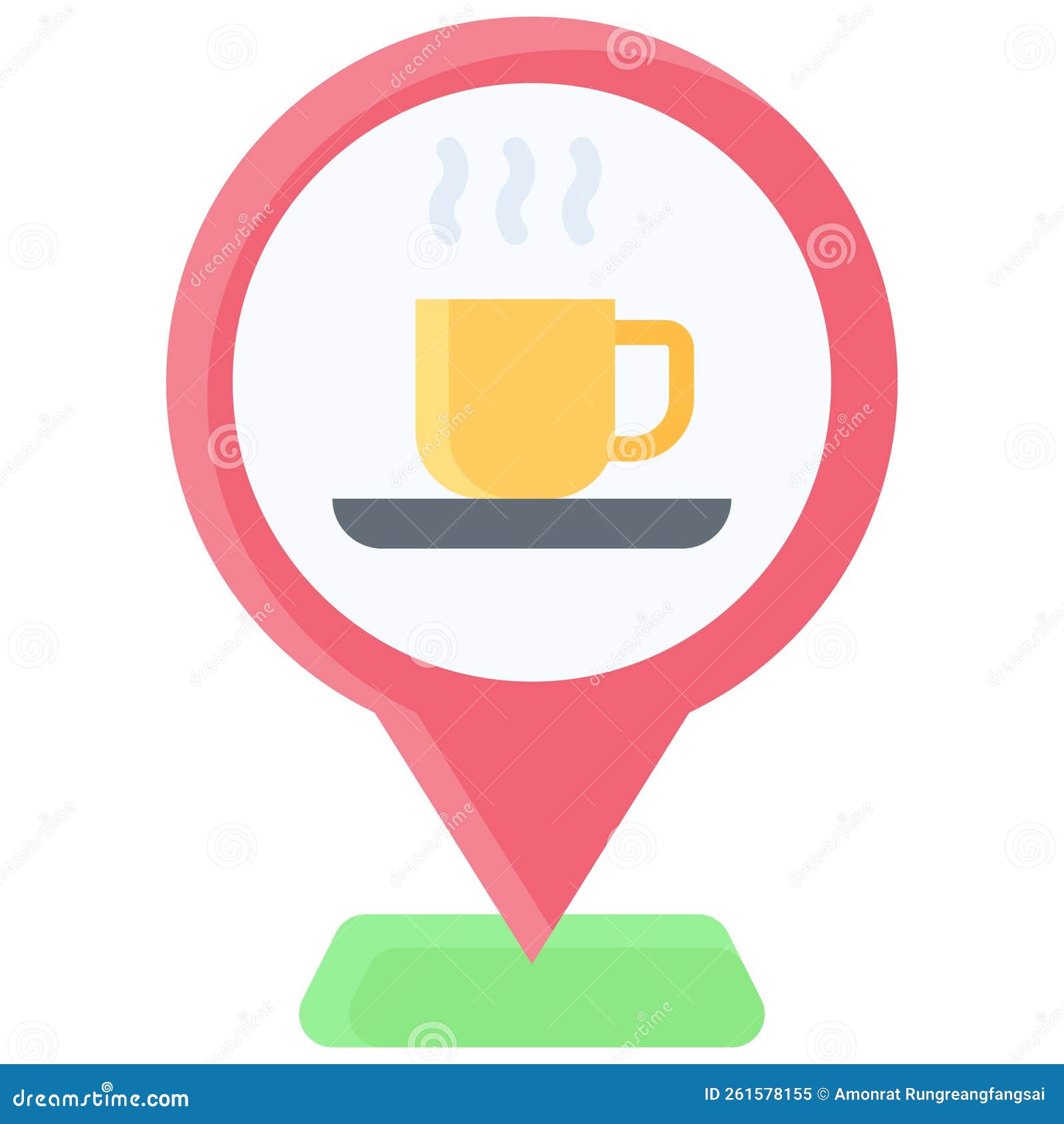 Coffee Pin Icon, Coffee Shop Related Vector Stock Vector - Illustration ...