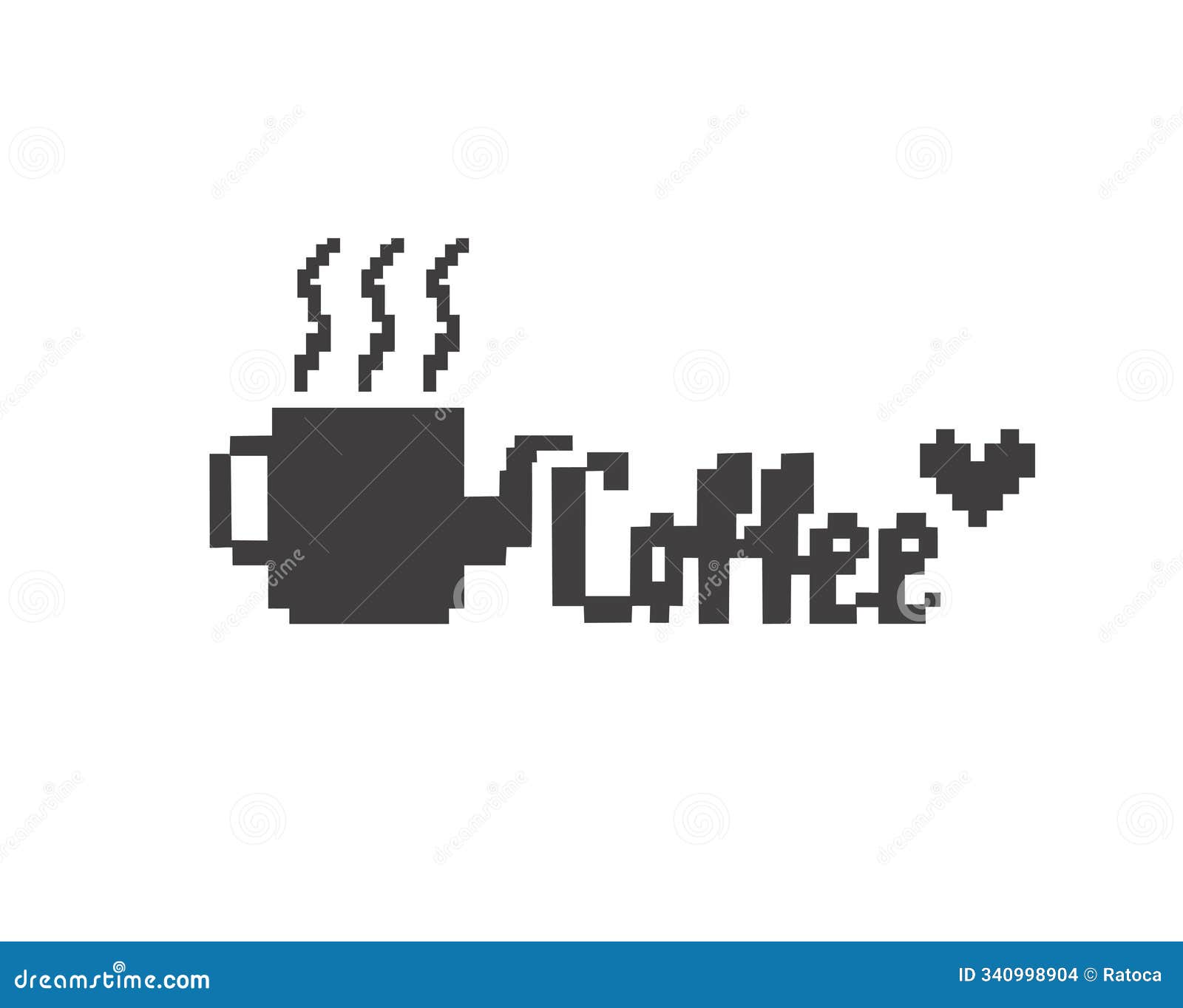 Coffee pixel art symbol stock illustration. Illustration of vector ...