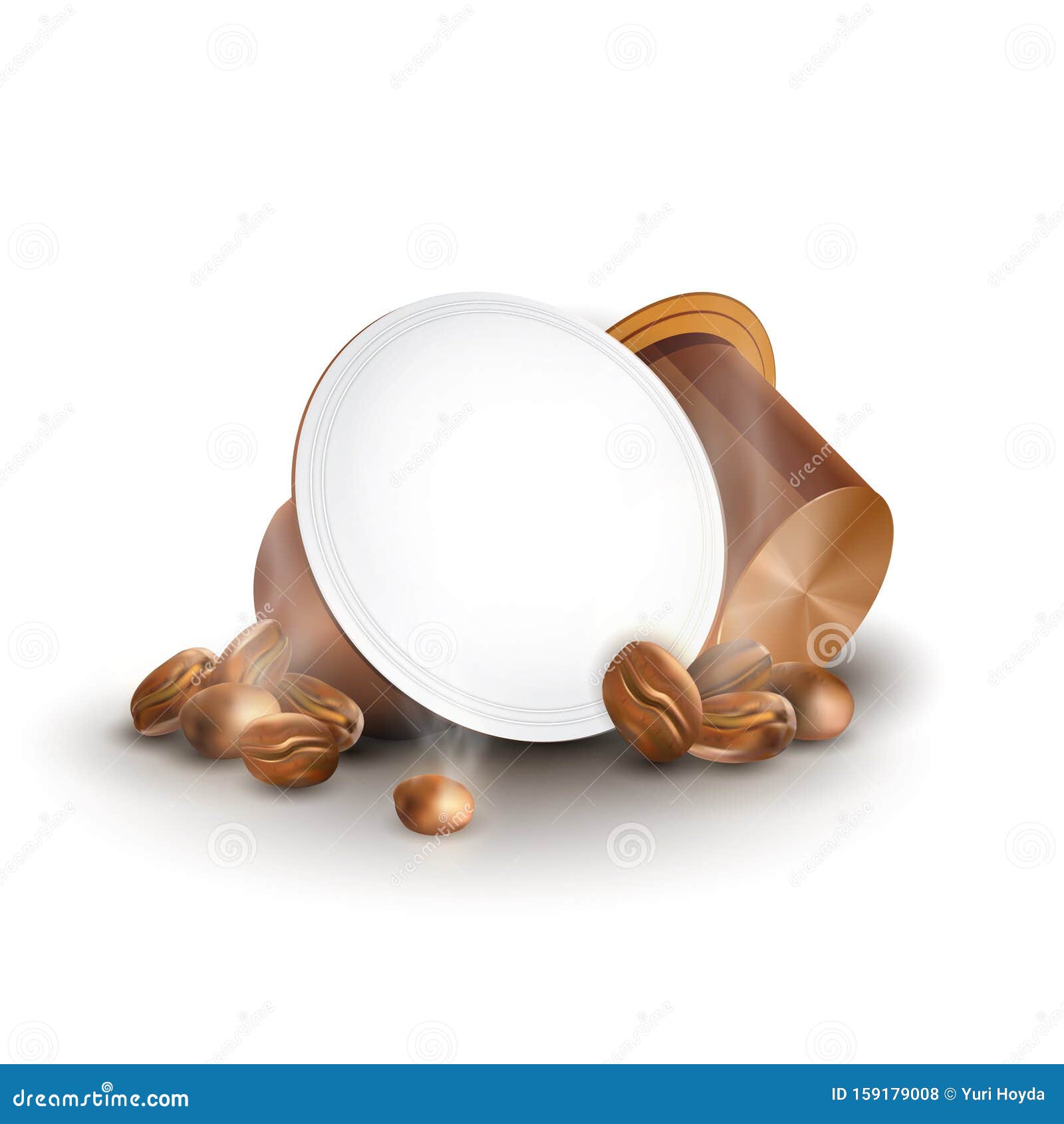 Coffee Pods for Espresso Machine. Coffee in Capsules with Coffee Beans ...