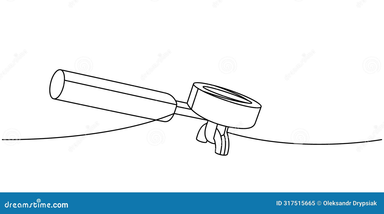 Coffee Portafilter One Line Continuous Drawing. Hand Drawn Elements For ...