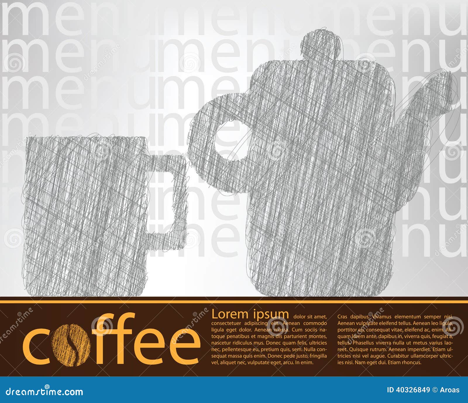 Coffee poster stock vector. Illustration of adobe, drawing - 40326849