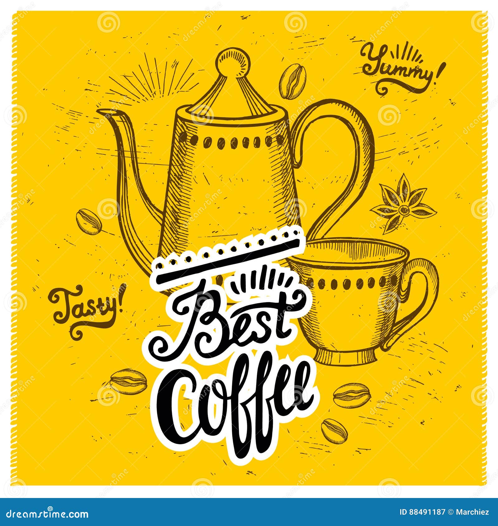 Coffee Poster for Restaurant and Cafe. Stock Vector - Illustration of ...