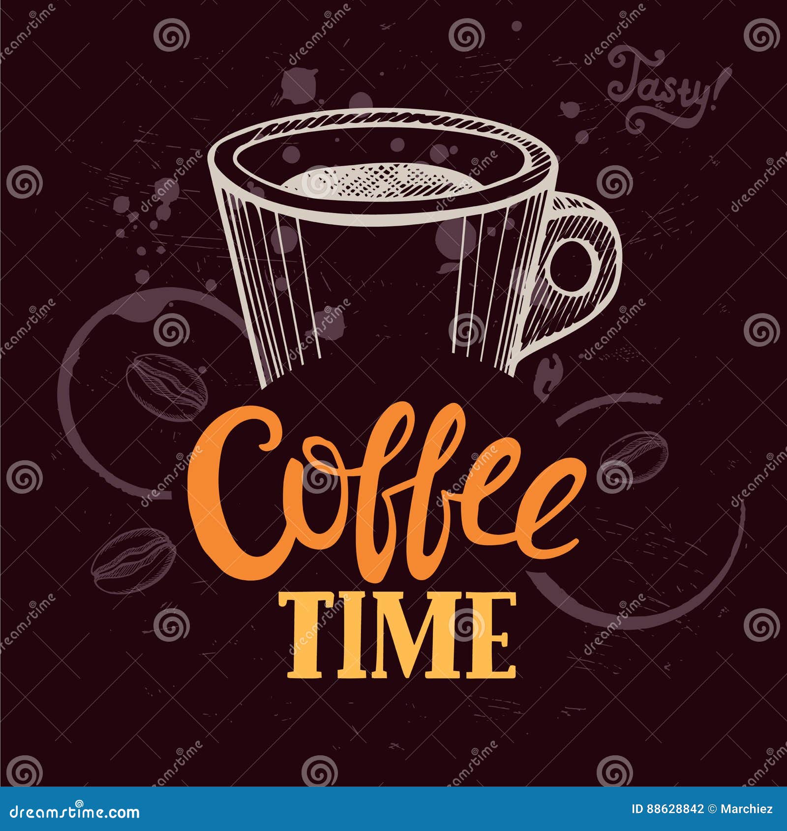 Coffee Poster for Restaurant and Cafe. Stock Vector - Illustration of ...