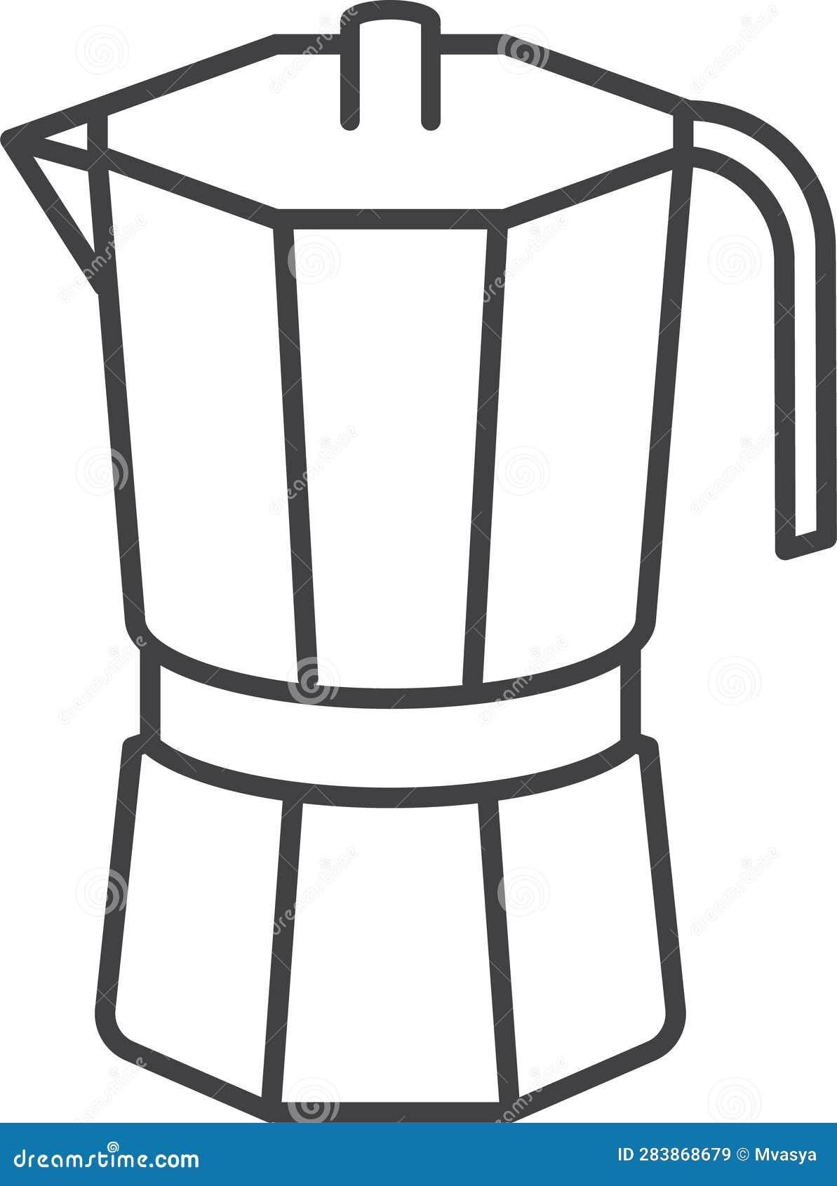 Coffee Pot. Coffeepot. Breakfast. Coffee Shop Design Template Stock ...