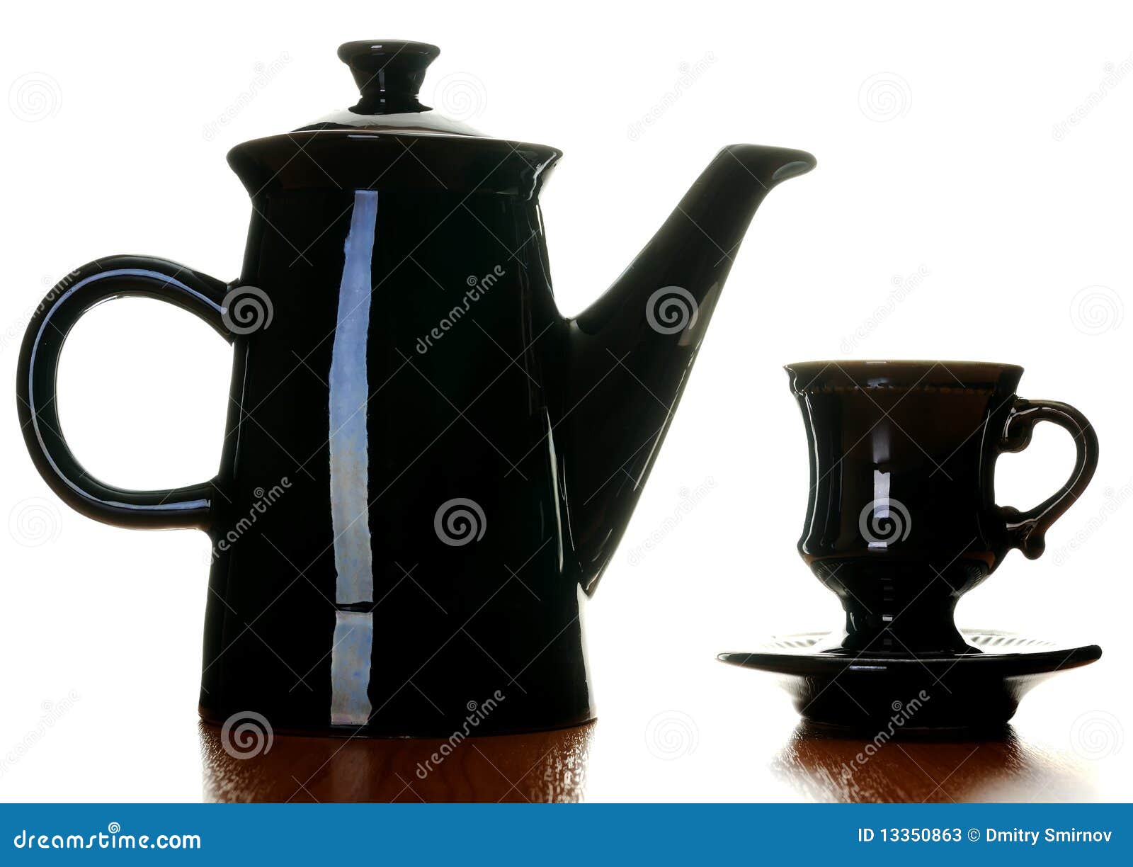 Coffee pot and cup stock image. Image of black, coffee - 13350863