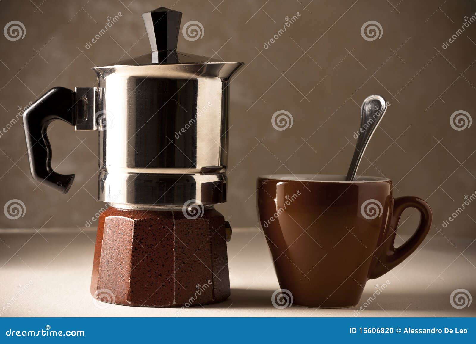 Coffee Pot with Cup stock photo. Image of caffeine, beige - 15606820