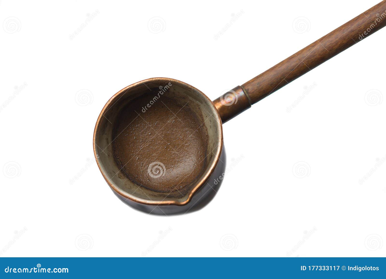 Coffee Pot with a Long Handle Stock Image - Image of turkish, bronze ...