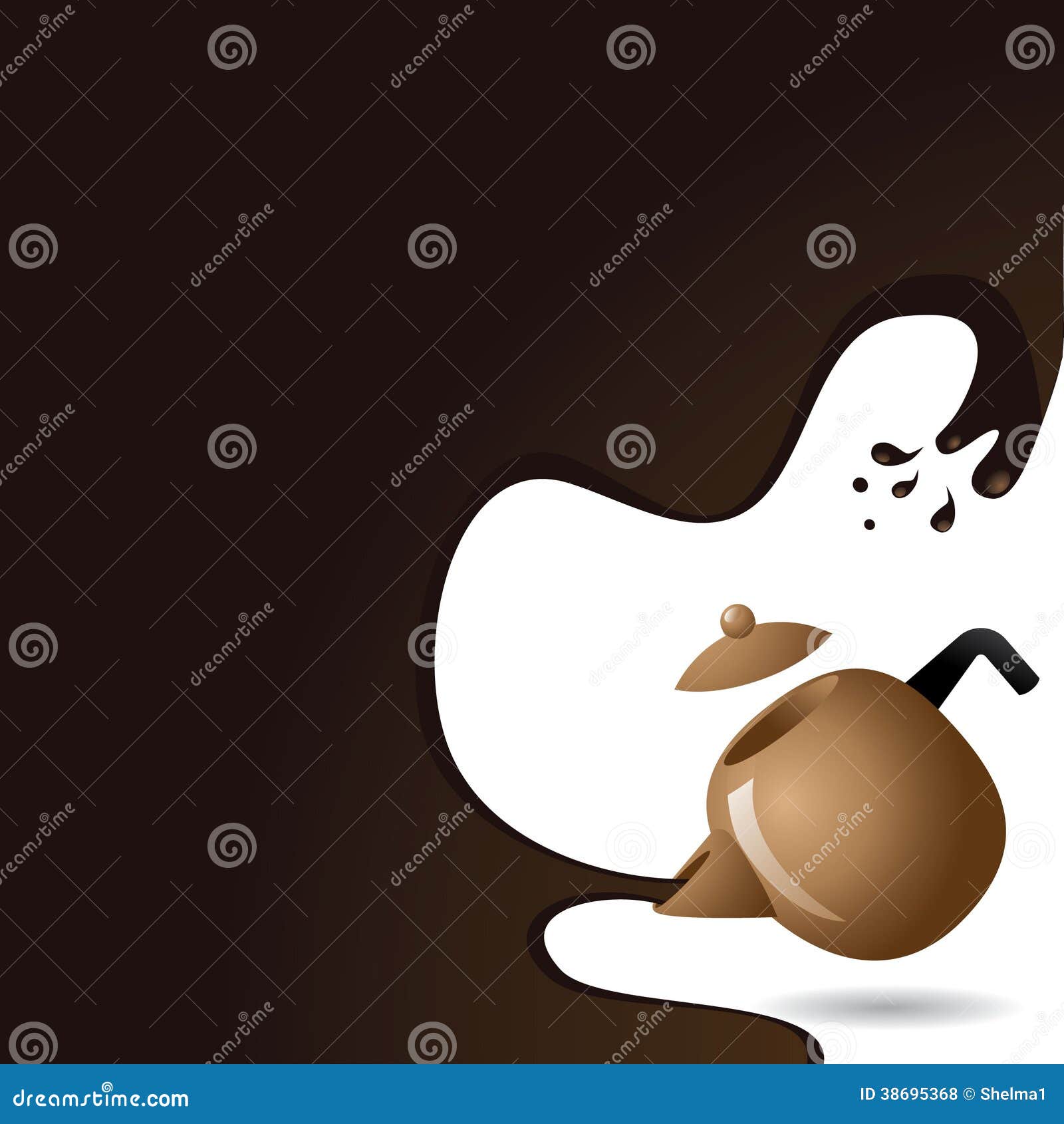 Coffee pot pour background stock vector. Illustration of pouring - 38695368