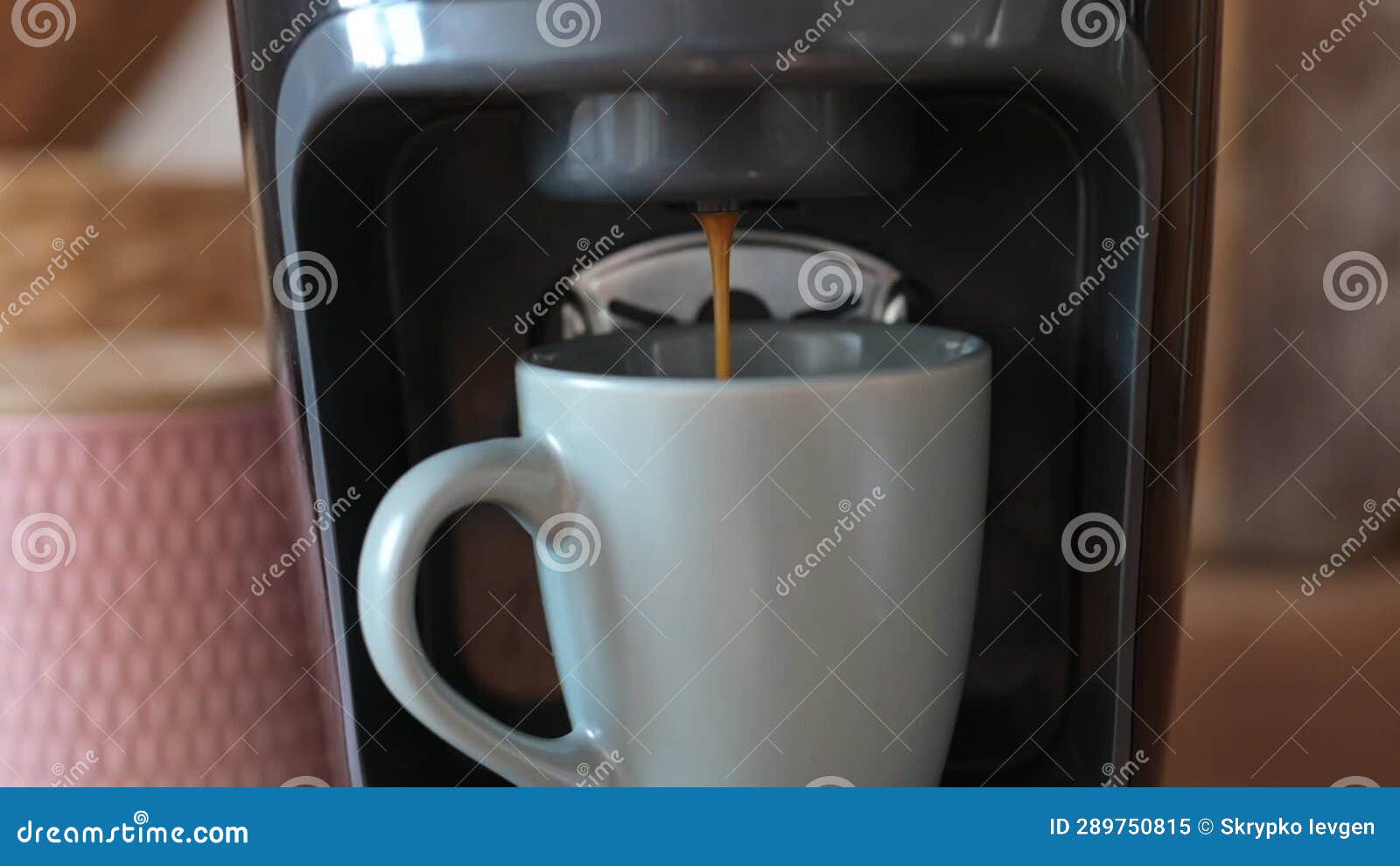 Coffee Pouring into the Cup from Coffee Machine Stock Video - Video of ...