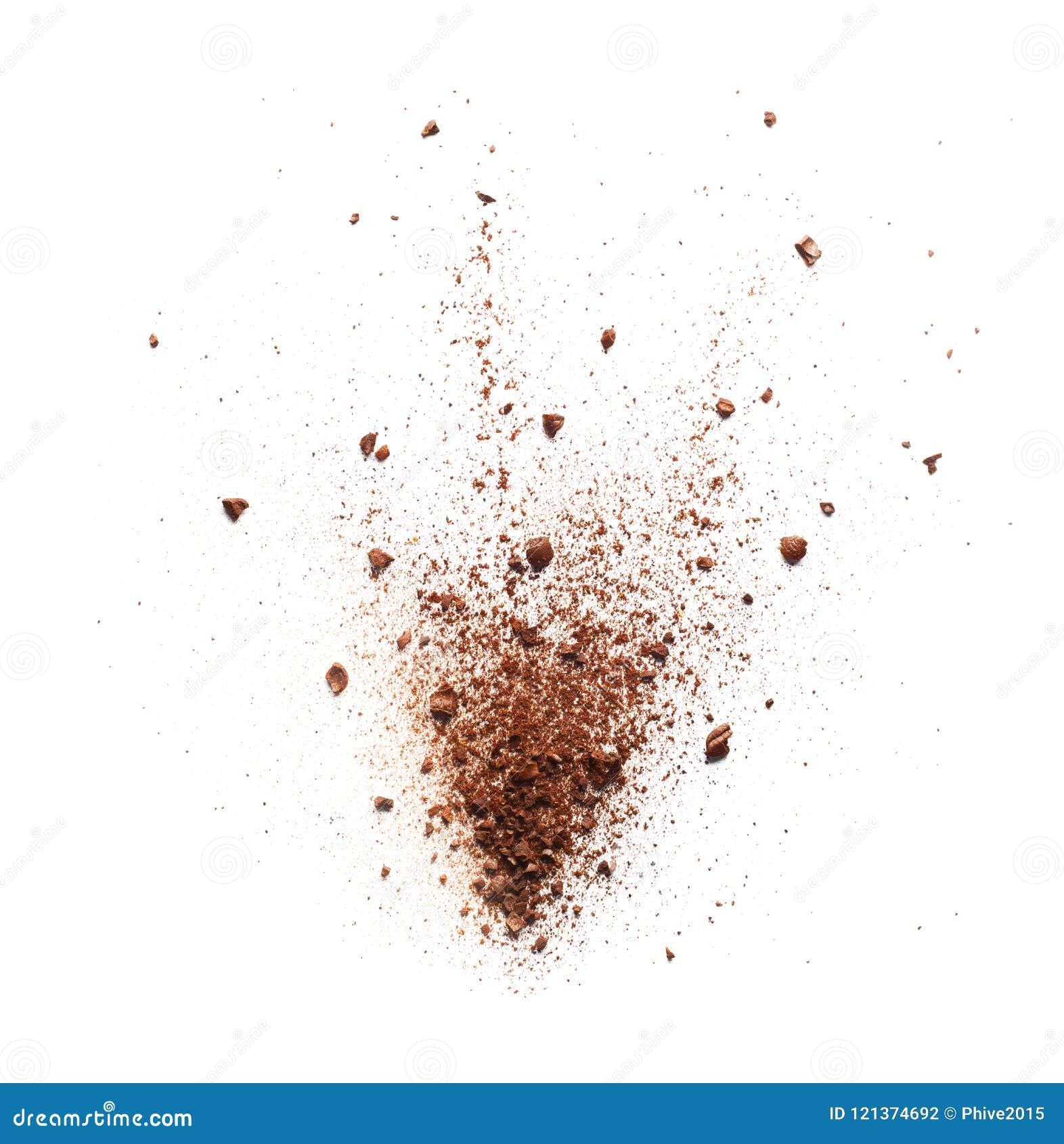 Coffee powder burst stock photo. Image of view, explosion - 121374692