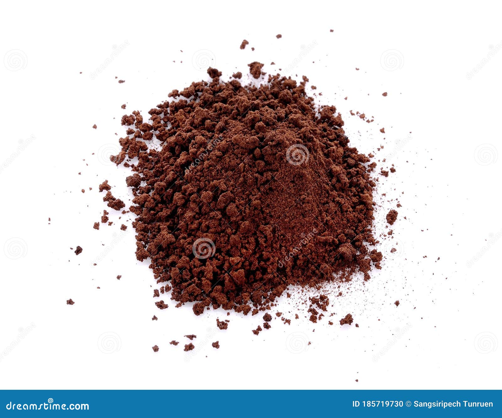 Coffee Powder Burst on White Background Stock Photo - Image of macro ...