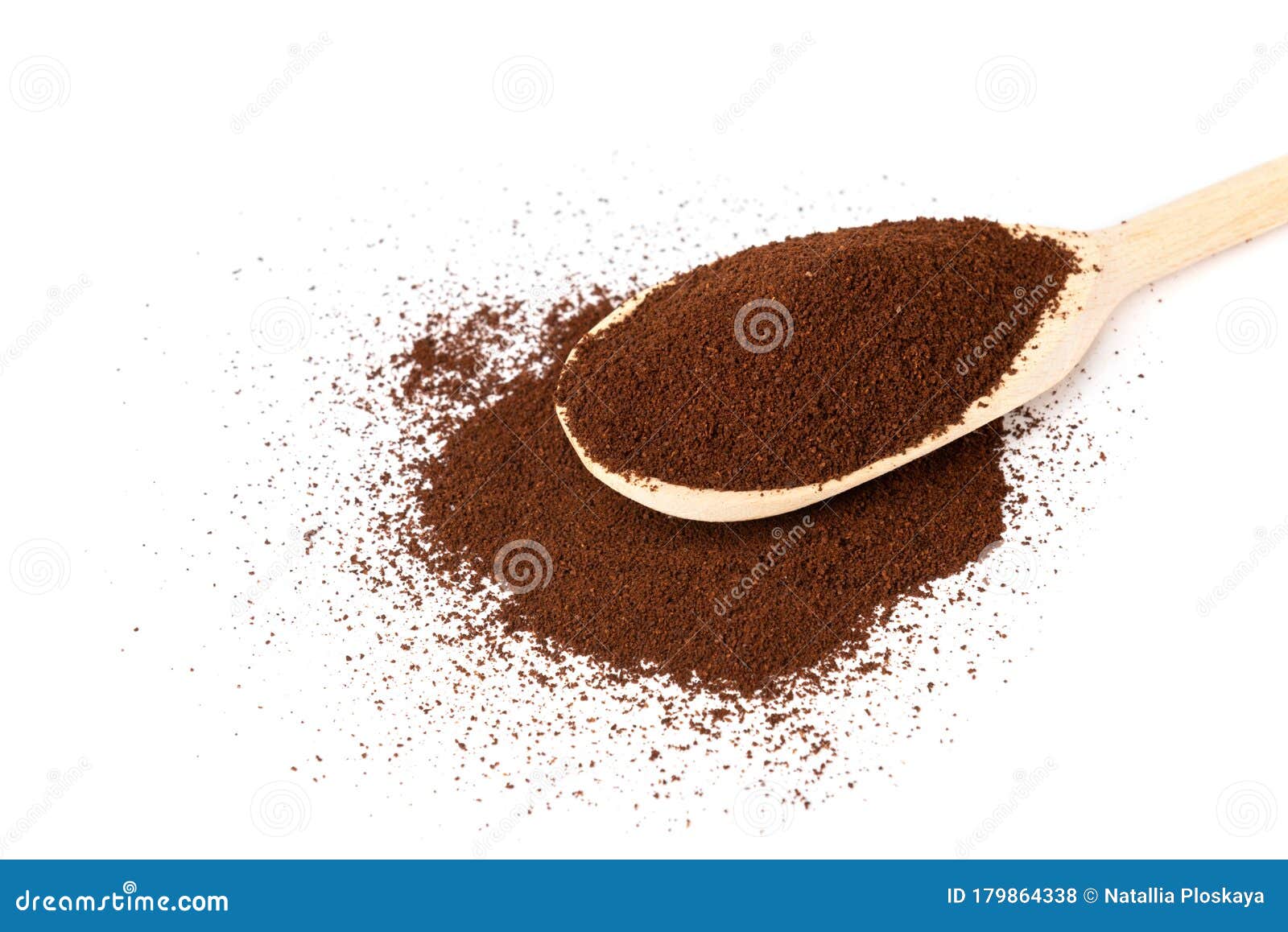 Coffee Powder Isolated on White Background Stock Photo - Image of heap ...
