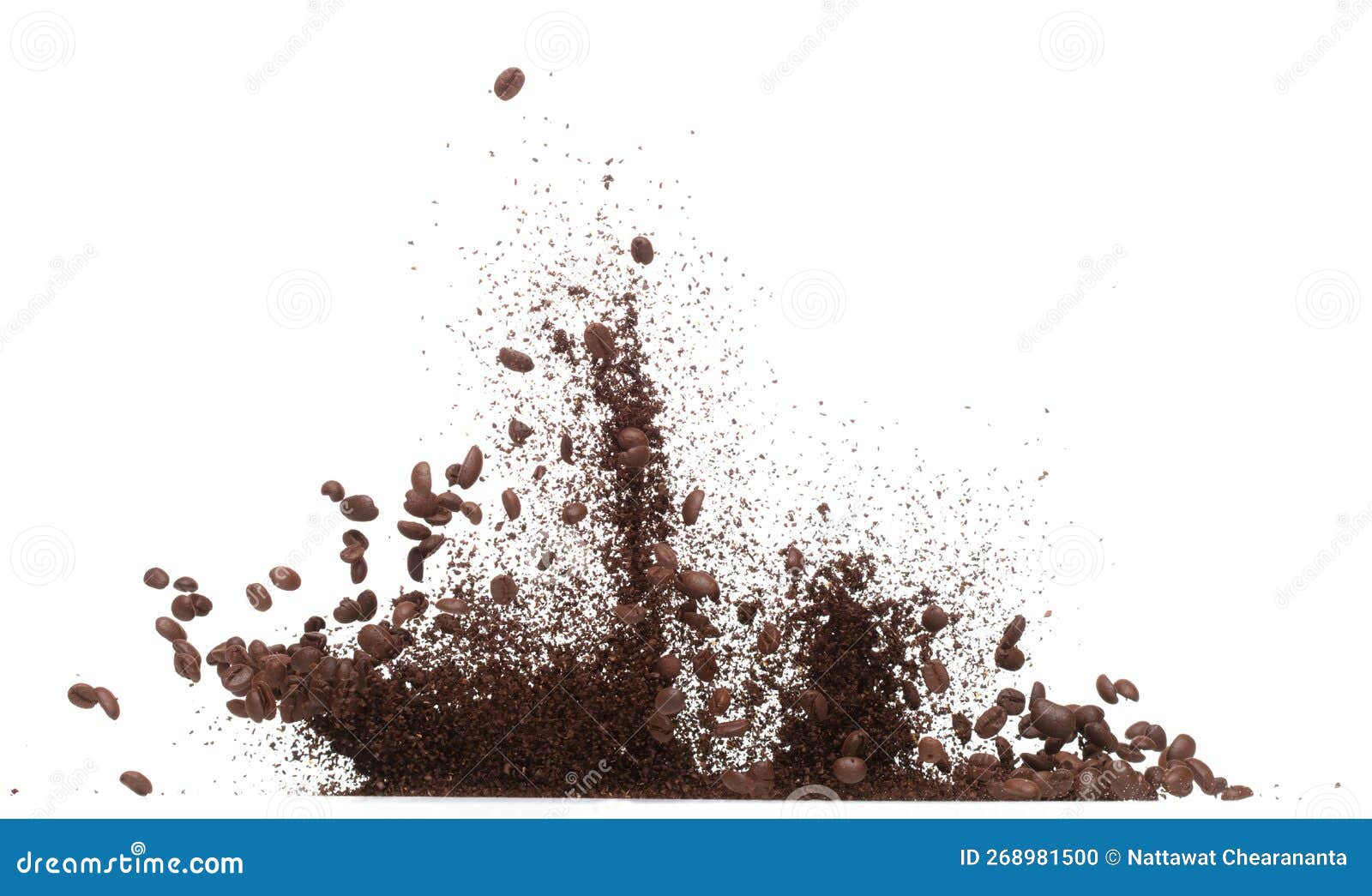Coffee Powder Mix Bean Fly Explosion, Coffee Crushed Mix Seed Float ...