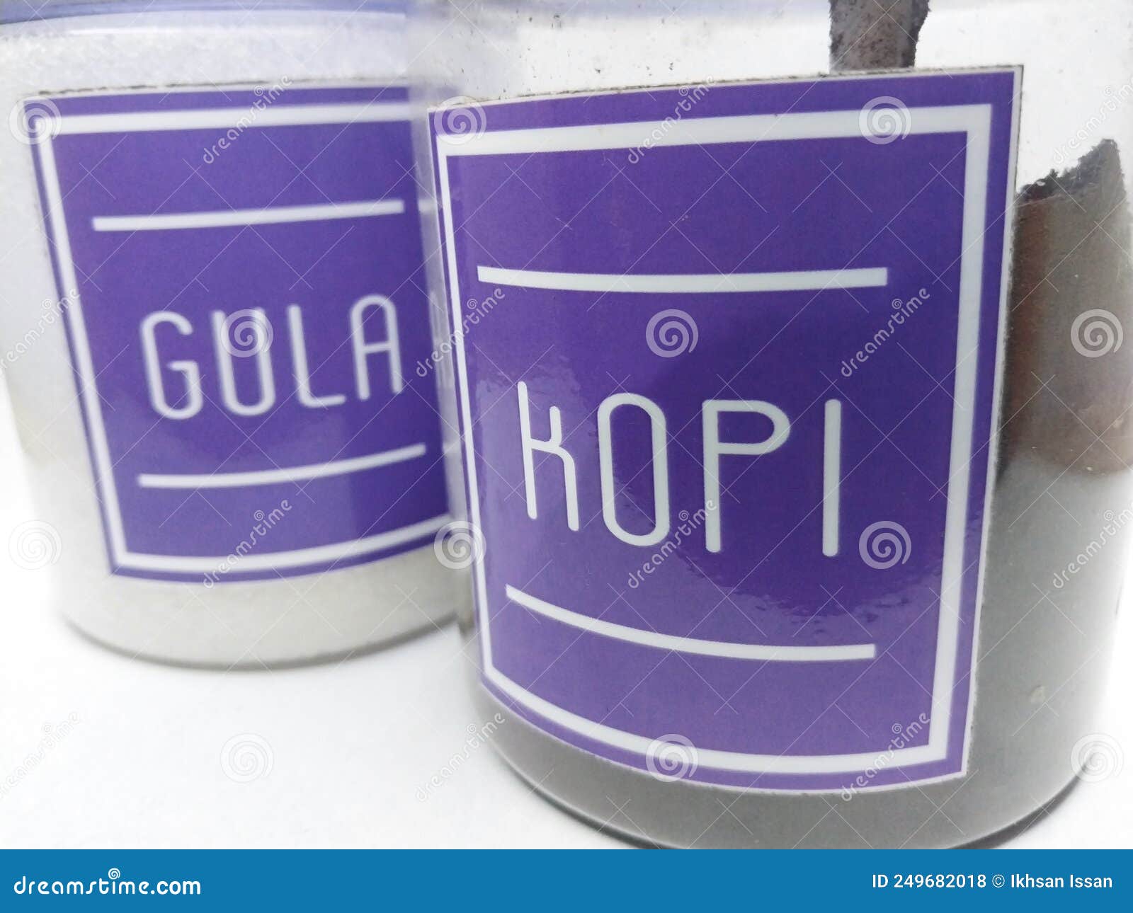 Coffee Powder and Sugar in the Jar Stock Photo - Image of powder, drink ...