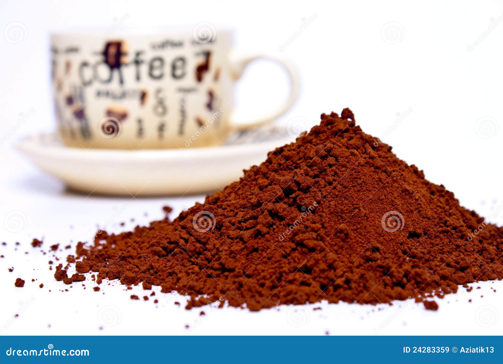 Coffee Powder on a White Background Stock Image - Image of cooking ...