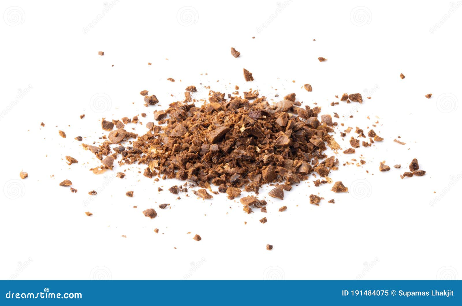 Coffee Powder on White Background Stock Image - Image of grain ...