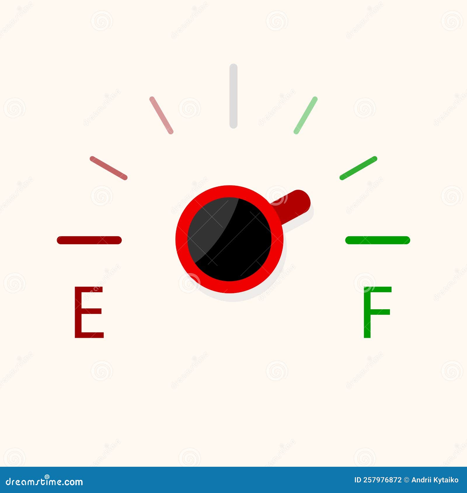 Coffee Power Indicator, Full and Empty Level Energy Stock Vector ...