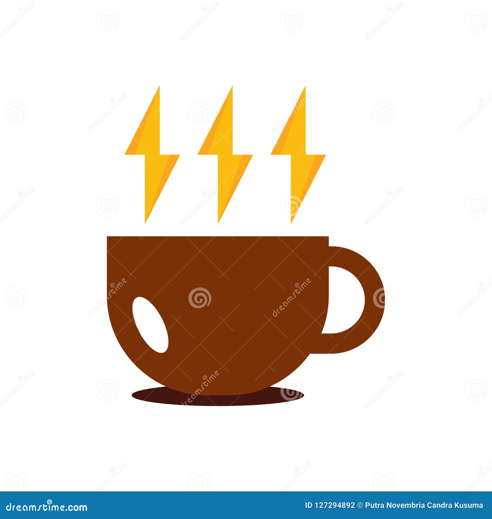 Coffee Power Logo Icon Design Stock Vector - Illustration of cafe, icon ...