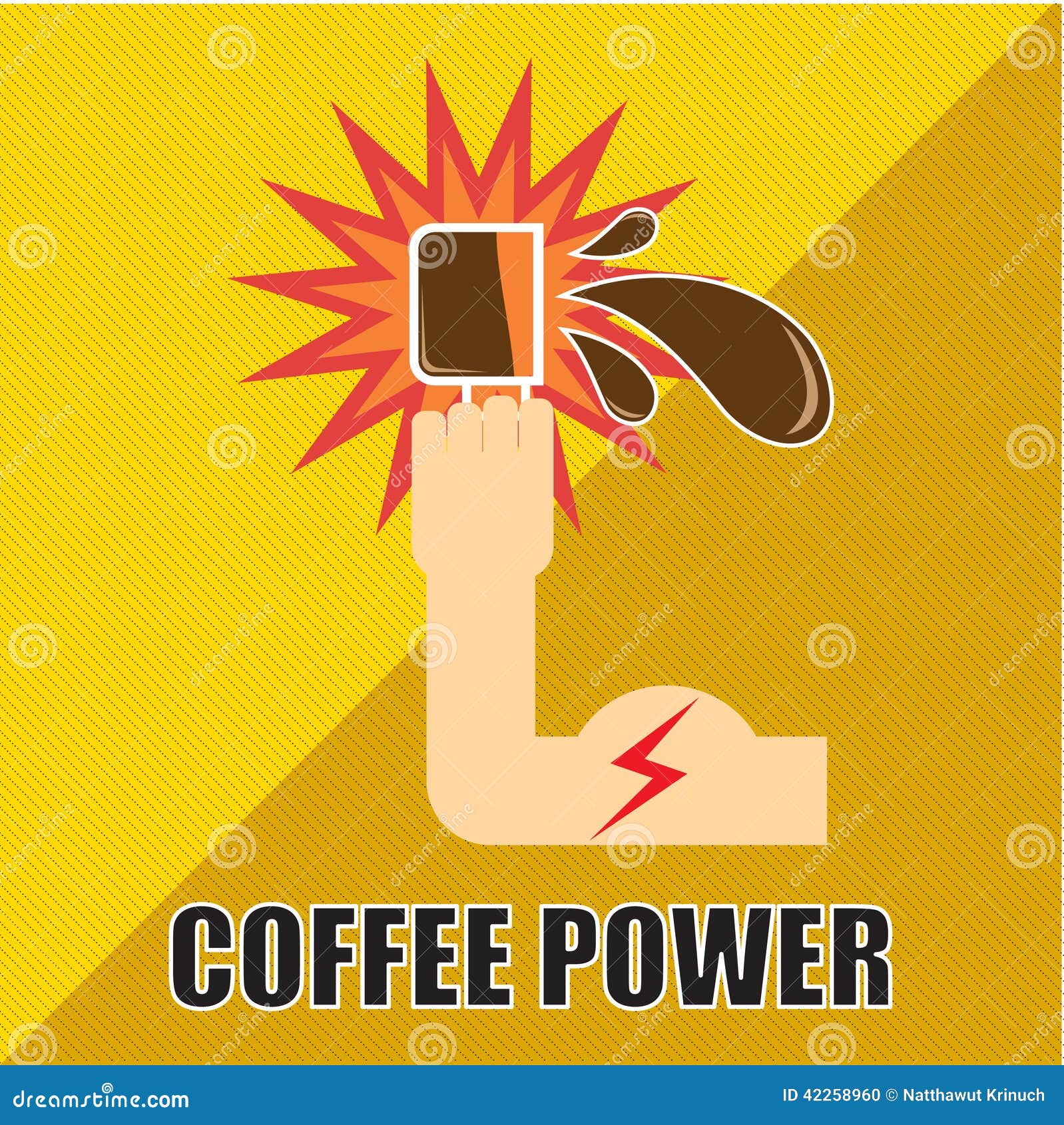 Coffee Power stock vector. Illustration of time, espresso - 42258960