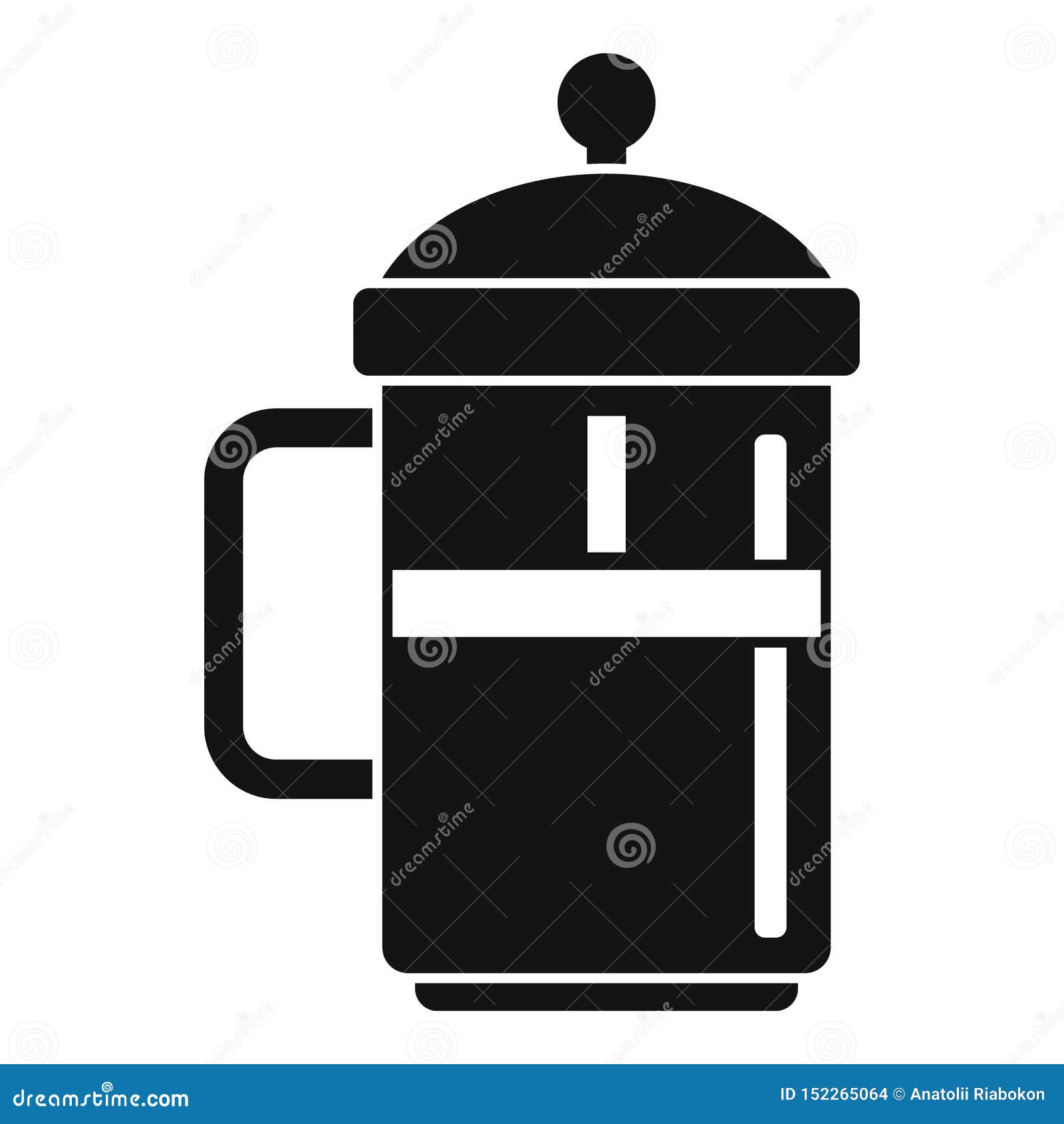 Coffee Press Icon, Simple Style Stock Vector - Illustration of caffeine ...