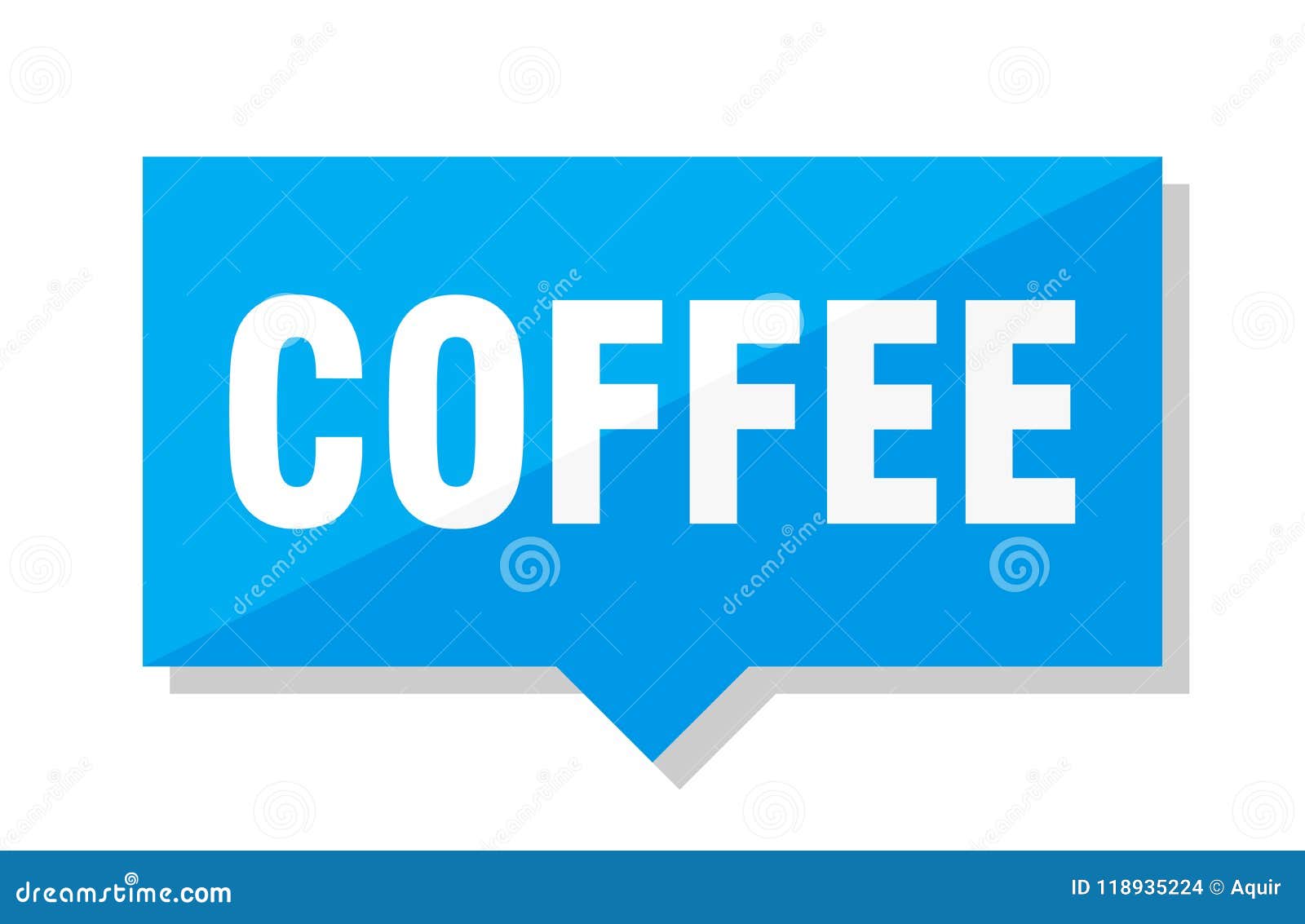 Coffee price tag stock vector. Illustration of sign - 118935224