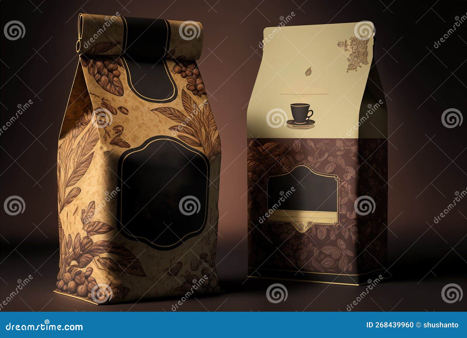 Coffee Product Packaging Design Stock Illustration - Illustration of ...