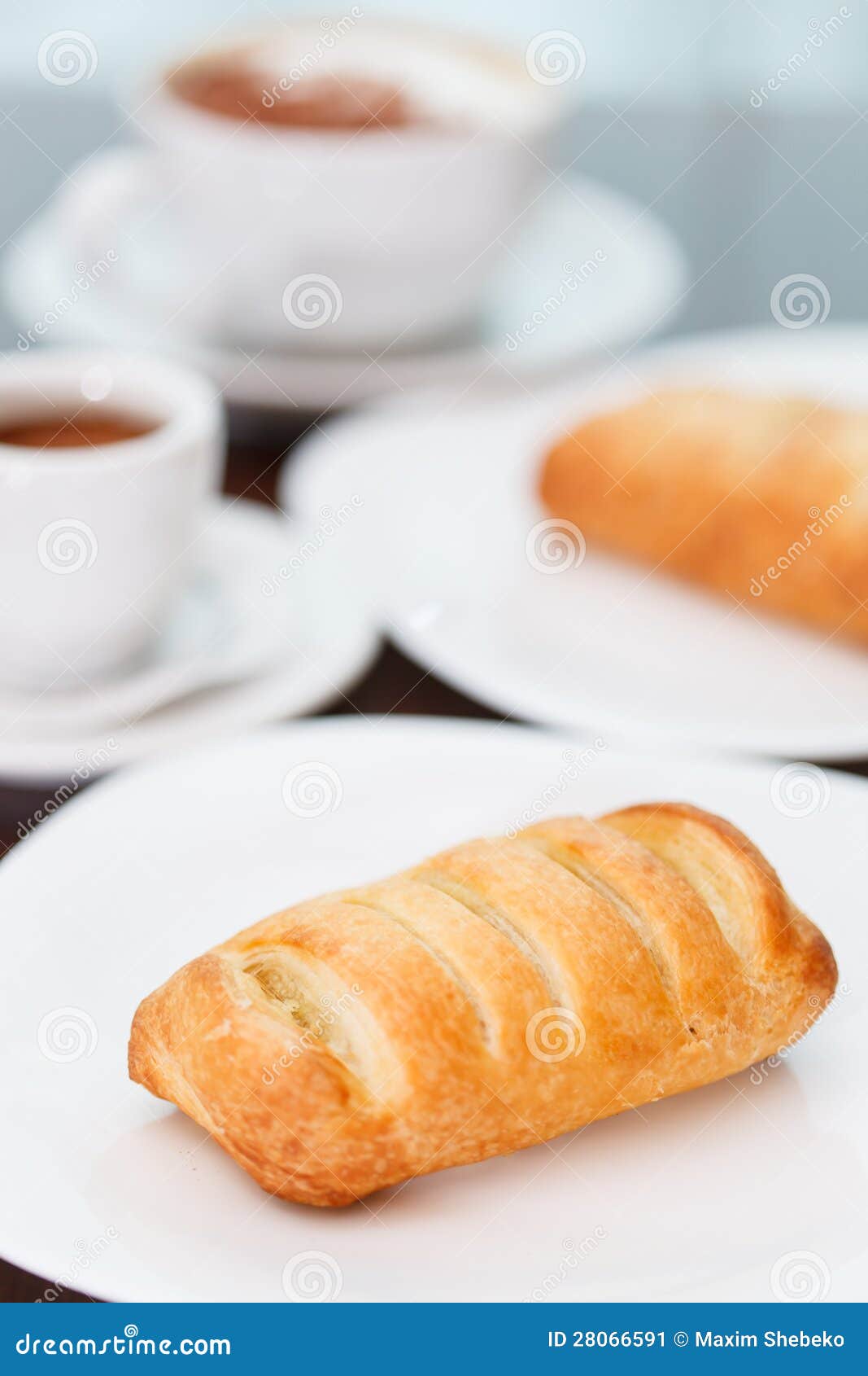 Coffee with puff pastry stock image. Image of caffeine - 28066591