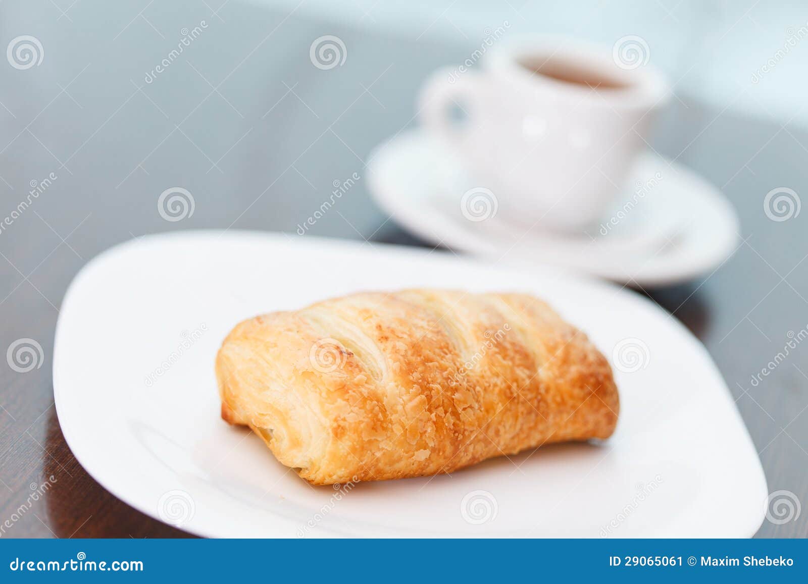 Coffee with puff pastry stock image. Image of drink, french - 29065061