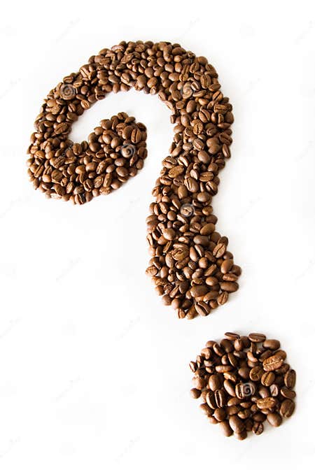 Coffee question mark stock photo. Image of breakfast - 15024728