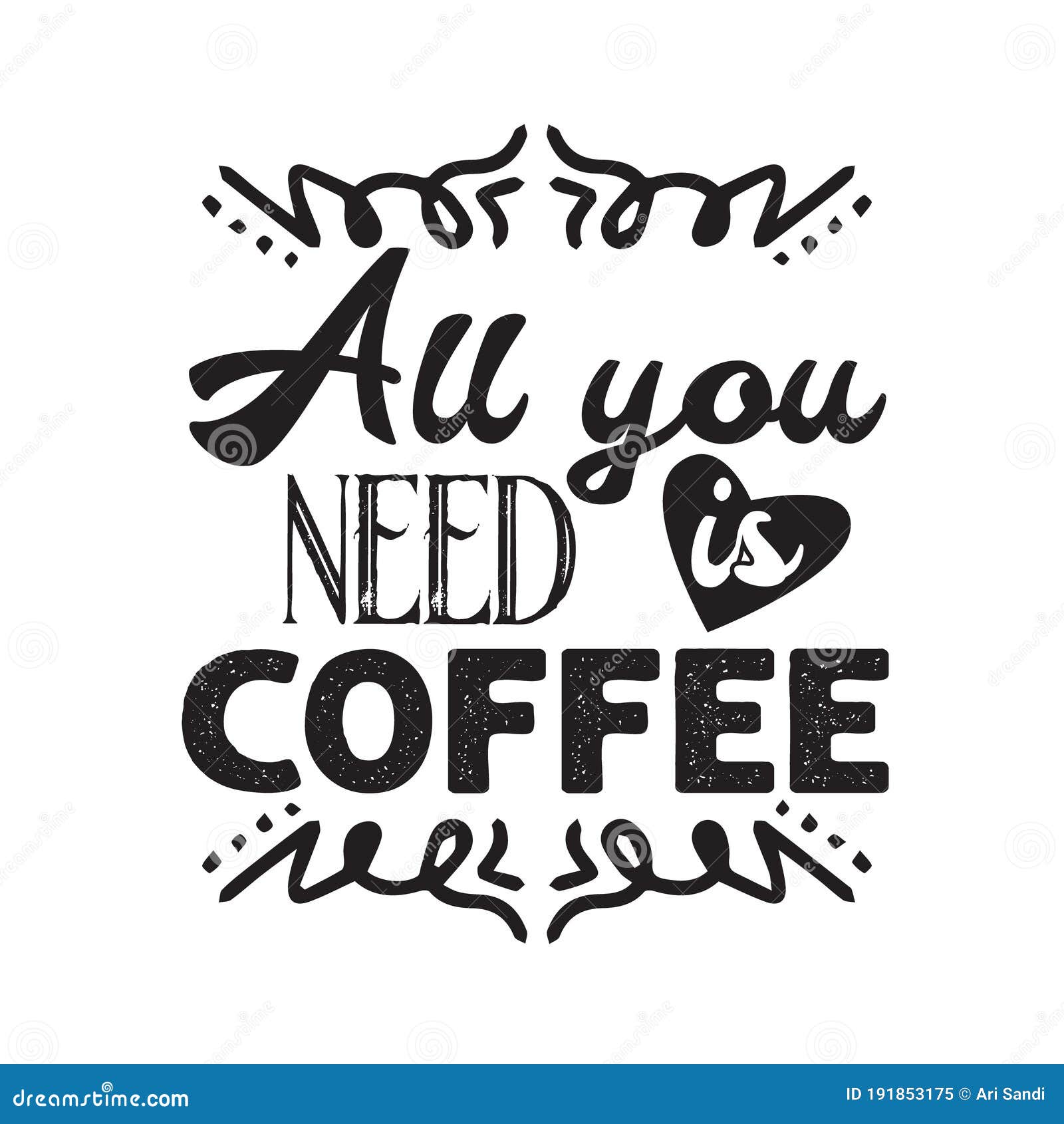 Coffee Quote and Saying Good for Print. Coffee Break Time Stock Vector ...