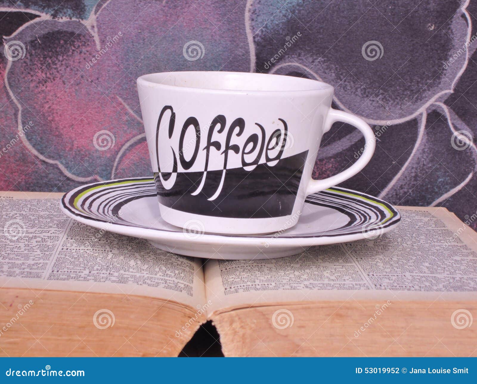 Coffee while Reading. stock photo. Image of dictionary - 53019952