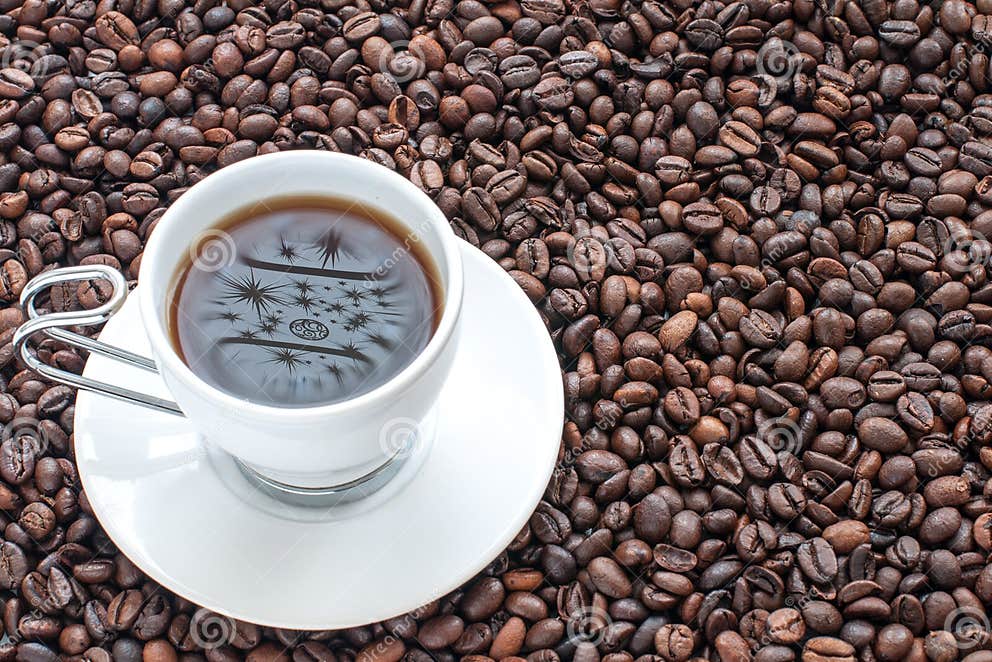 Coffee and reflection stock image. Image of drink, natural - 35966345