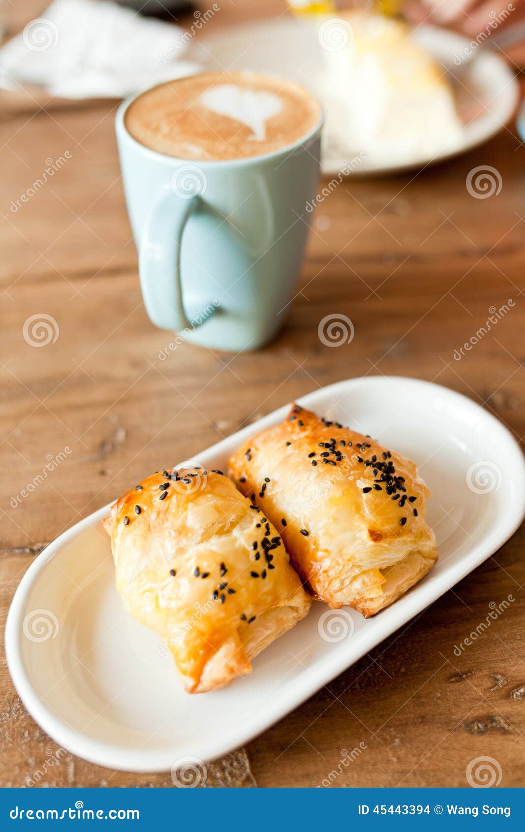 Coffee and refreshments stock photo. Image of break, cake - 45443394