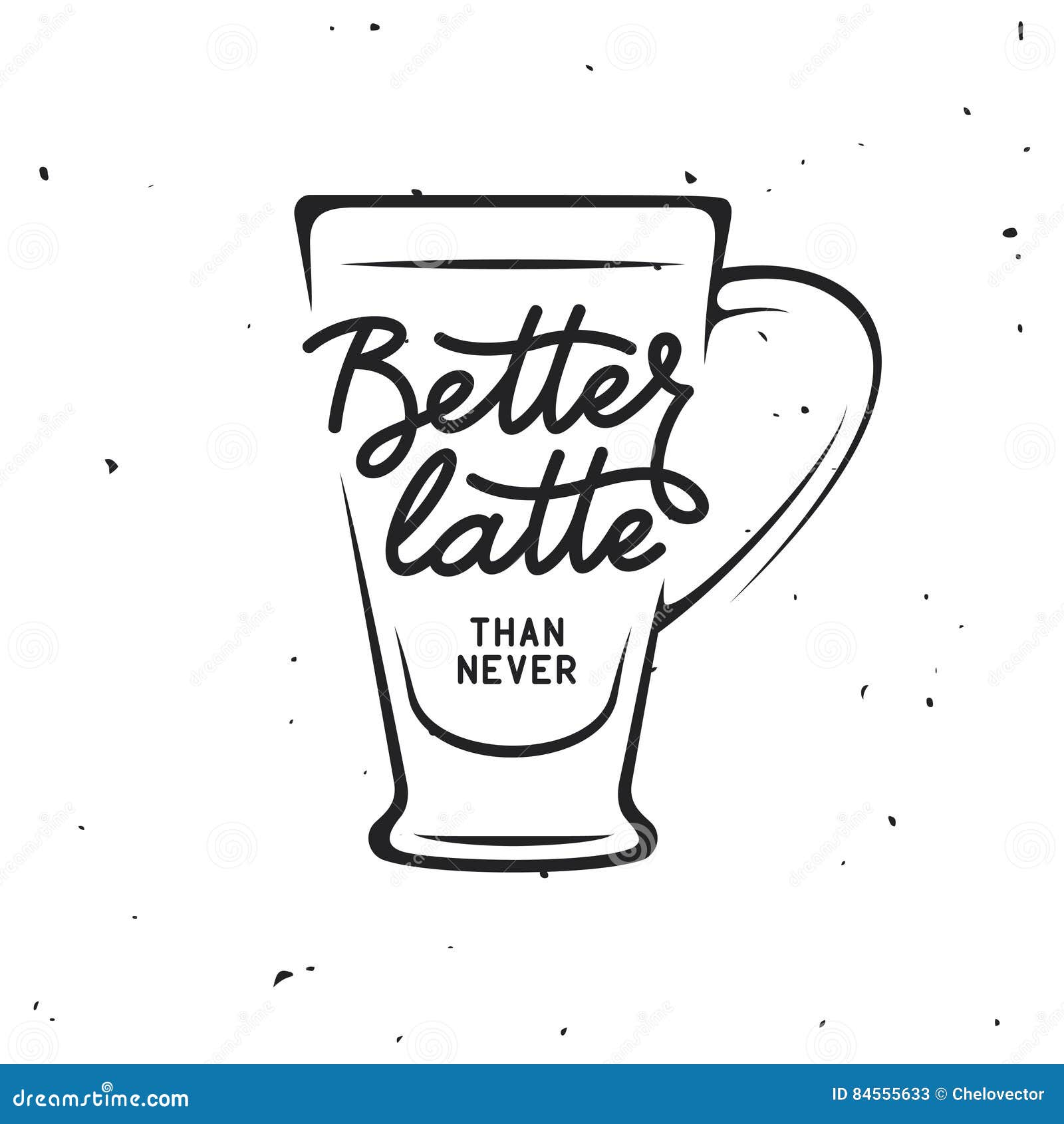 Vintage Latte Poster - Chalkboard. Vector Illustration | CartoonDealer ...