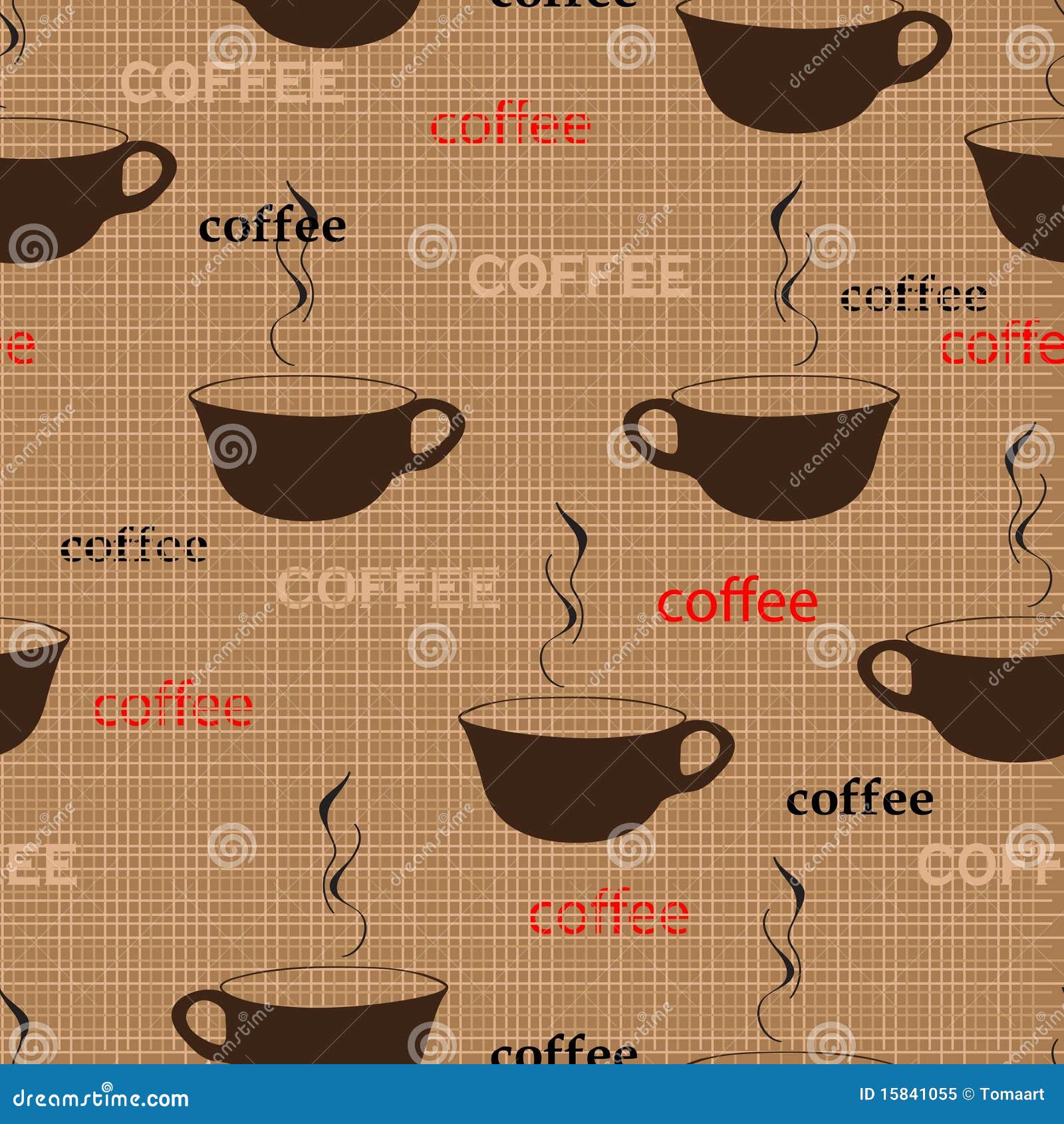 Coffee repetition stock vector. Illustration of glamour - 15841055