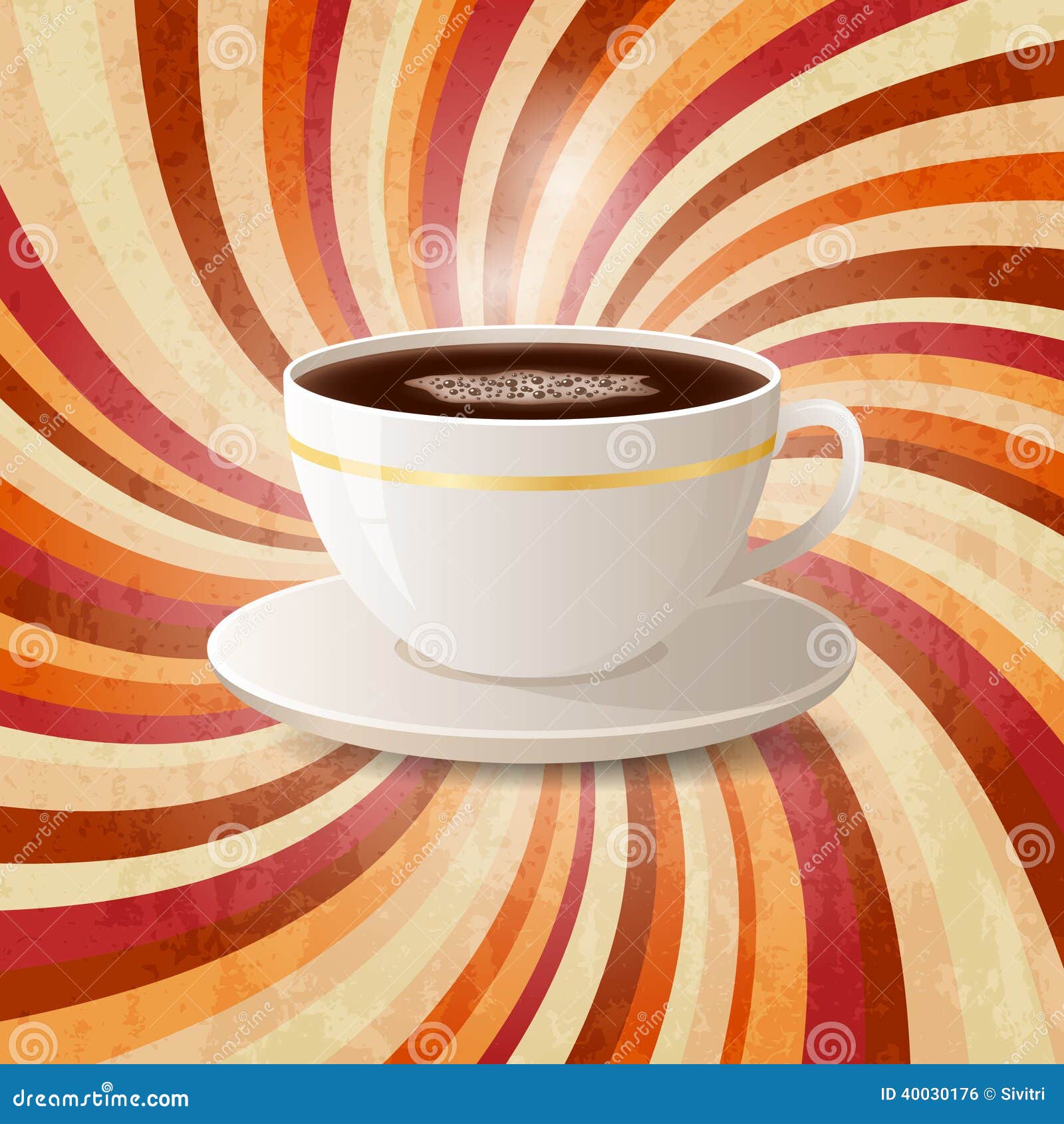 Coffee on retro background stock vector. Illustration of abstract ...