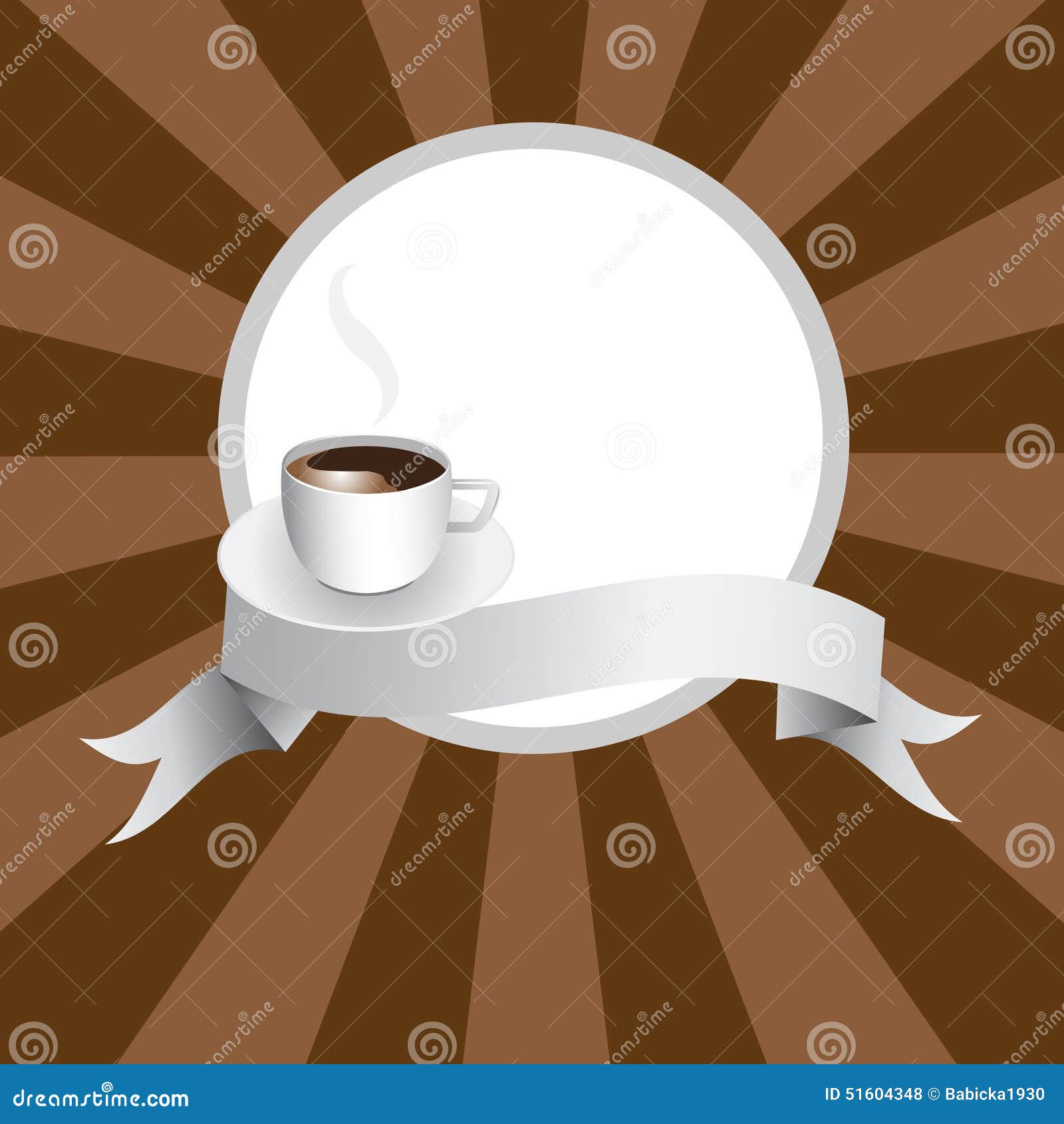 Coffee and ribbon stock illustration. Illustration of espresso - 51604348