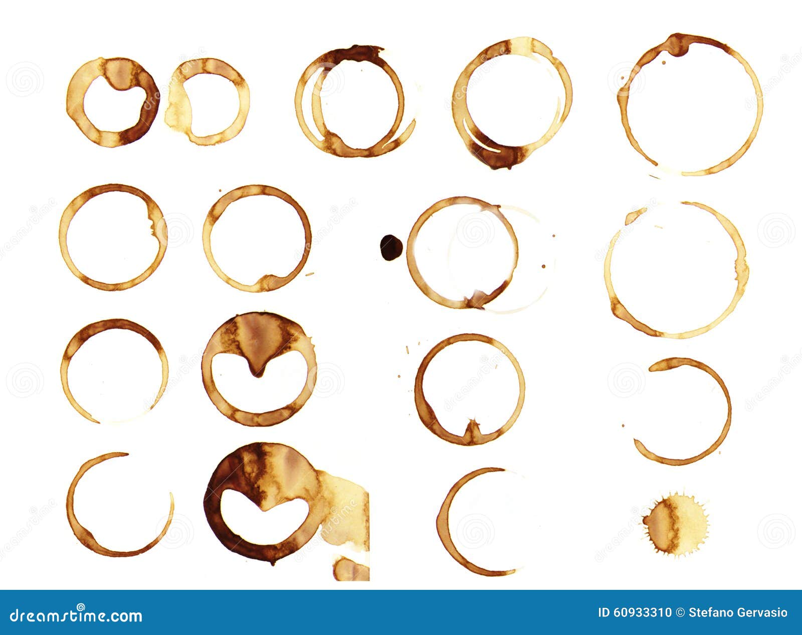 Coffee ring stain stock illustration. Illustration of element - 60933310