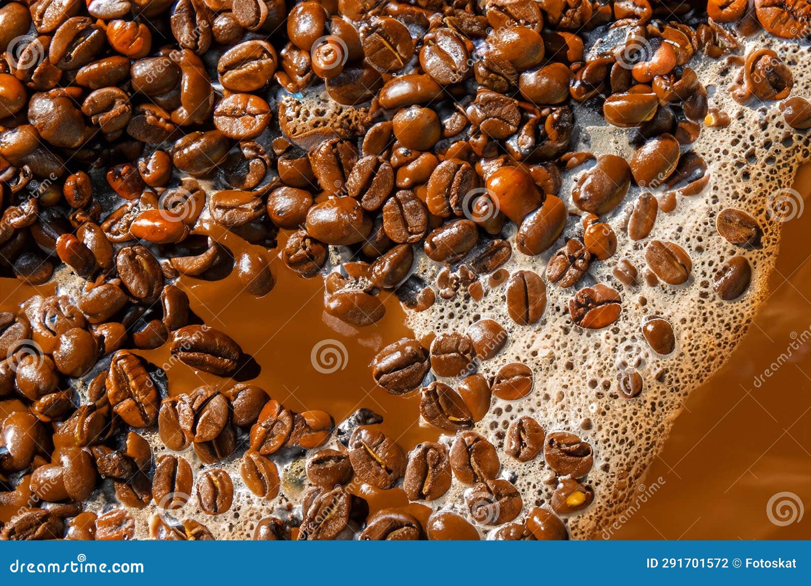 Coffee River and Coasts from Beans AI Generated Stock Illustration ...