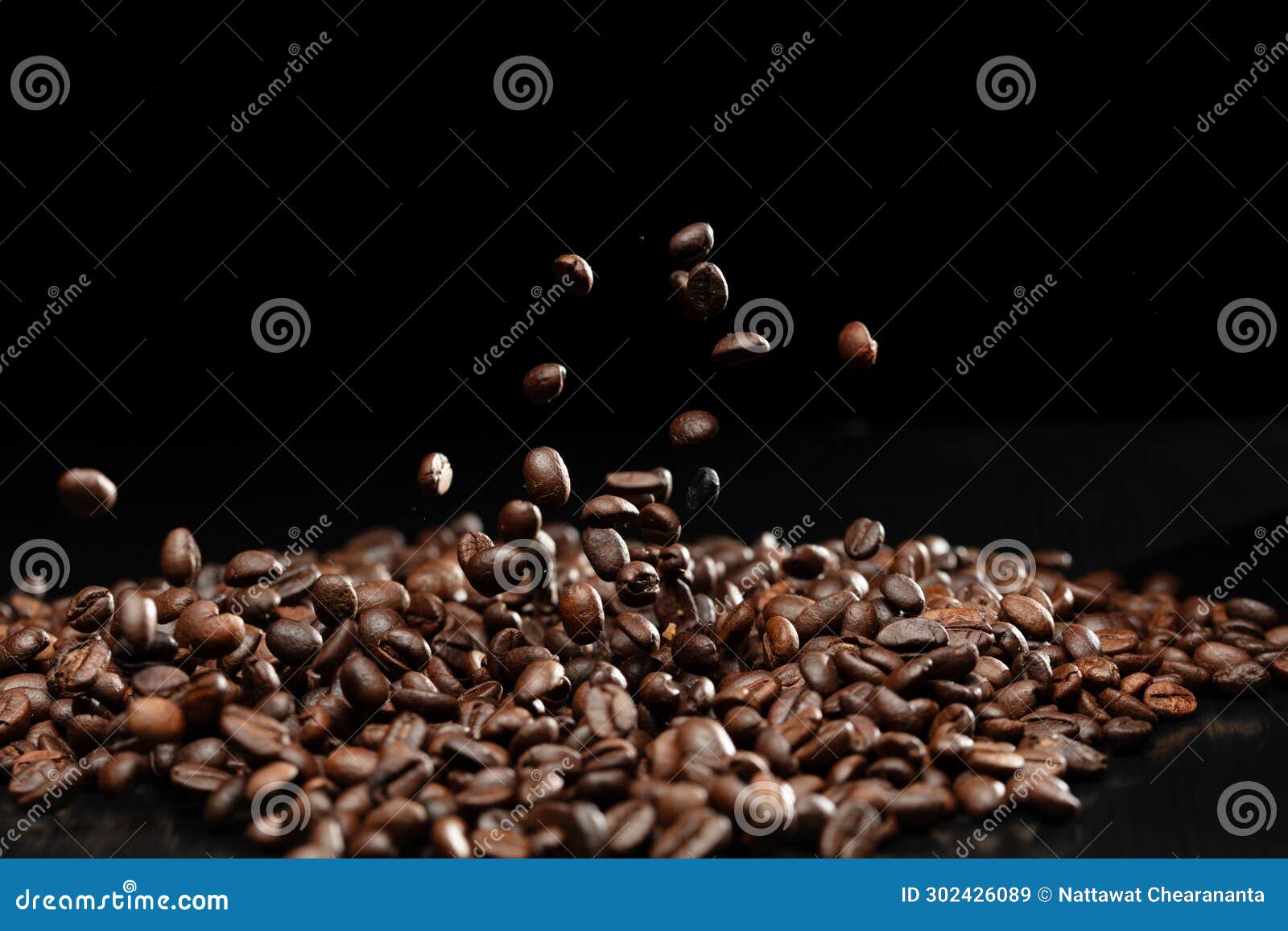 Coffee Roasted Bean Fly Explosion, Coffee Crushed Float Pouring Mix ...