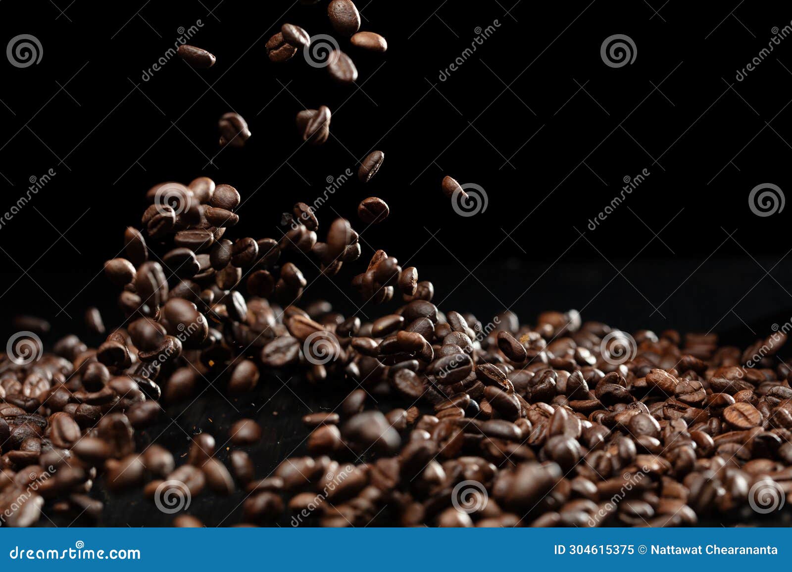 Coffee Roasted Bean Fly Explosion, Coffee Crushed Float Pouring Mix ...