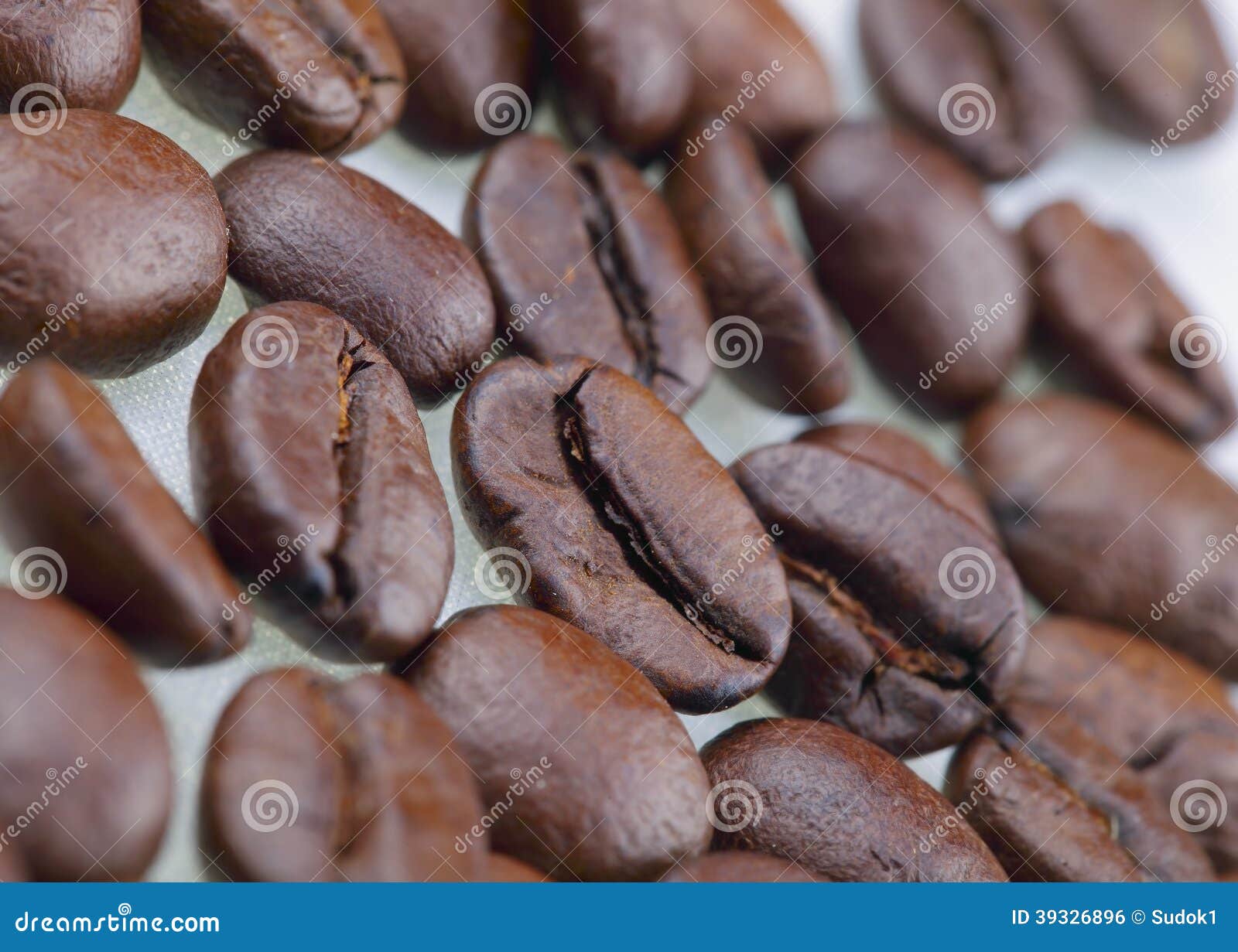 Coffee Cup And Roasted Beans Arranged As Clock Face On Blue Background ...