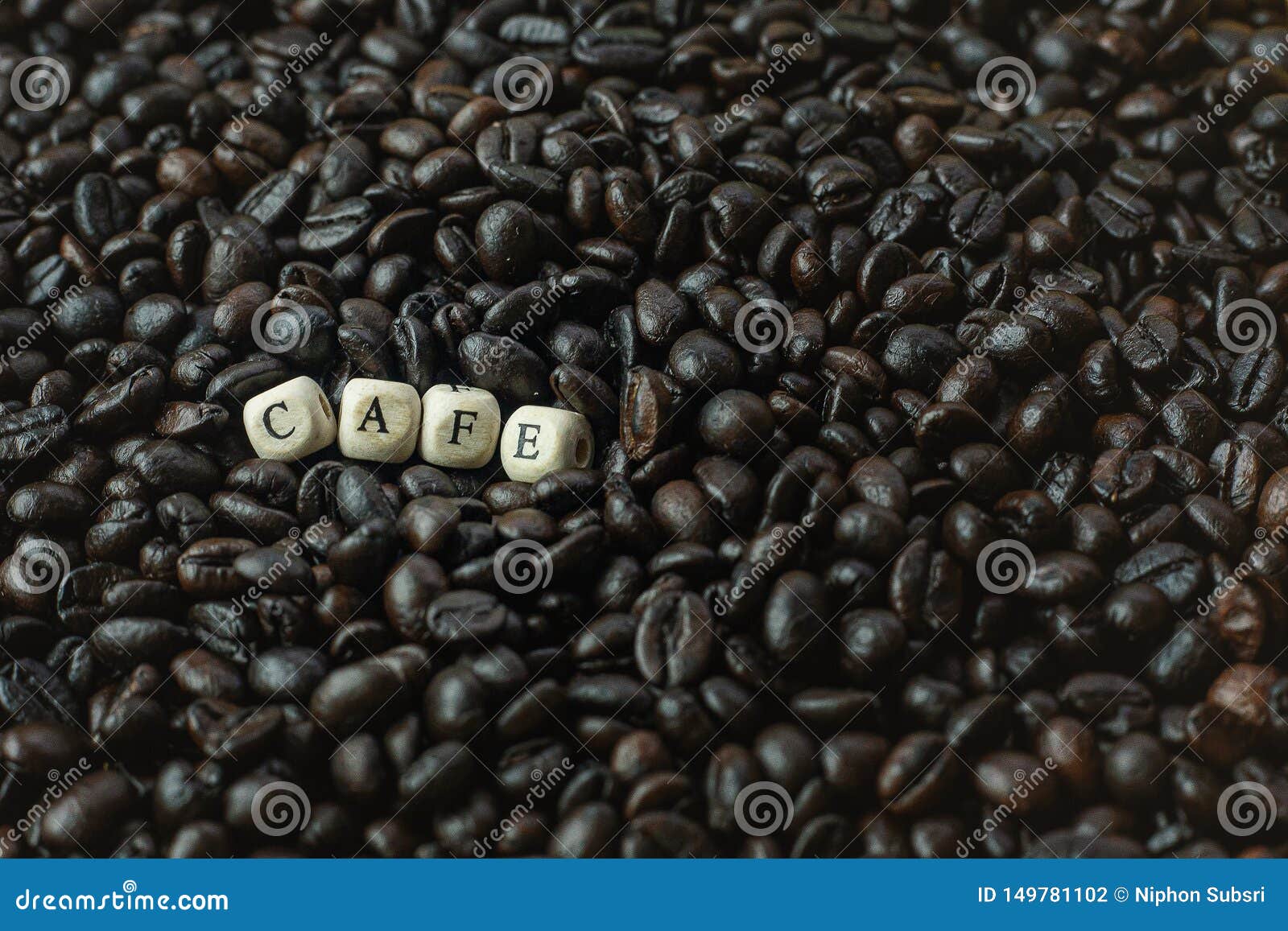 Coffee Roasted and Text Wood Cube Close Up Image Stock Photo - Image of ...