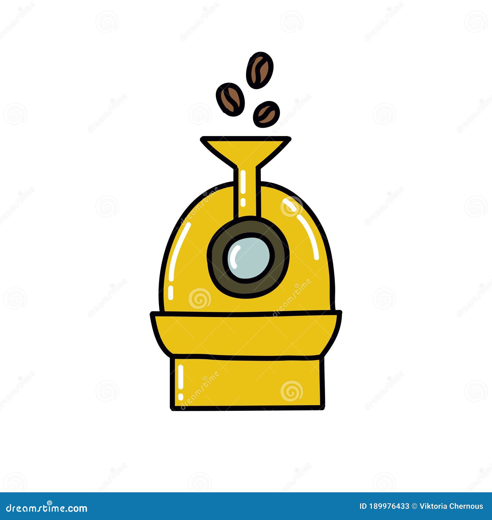 Coffee Roaster Doodle Icon, Vector Color Illustration Stock ...