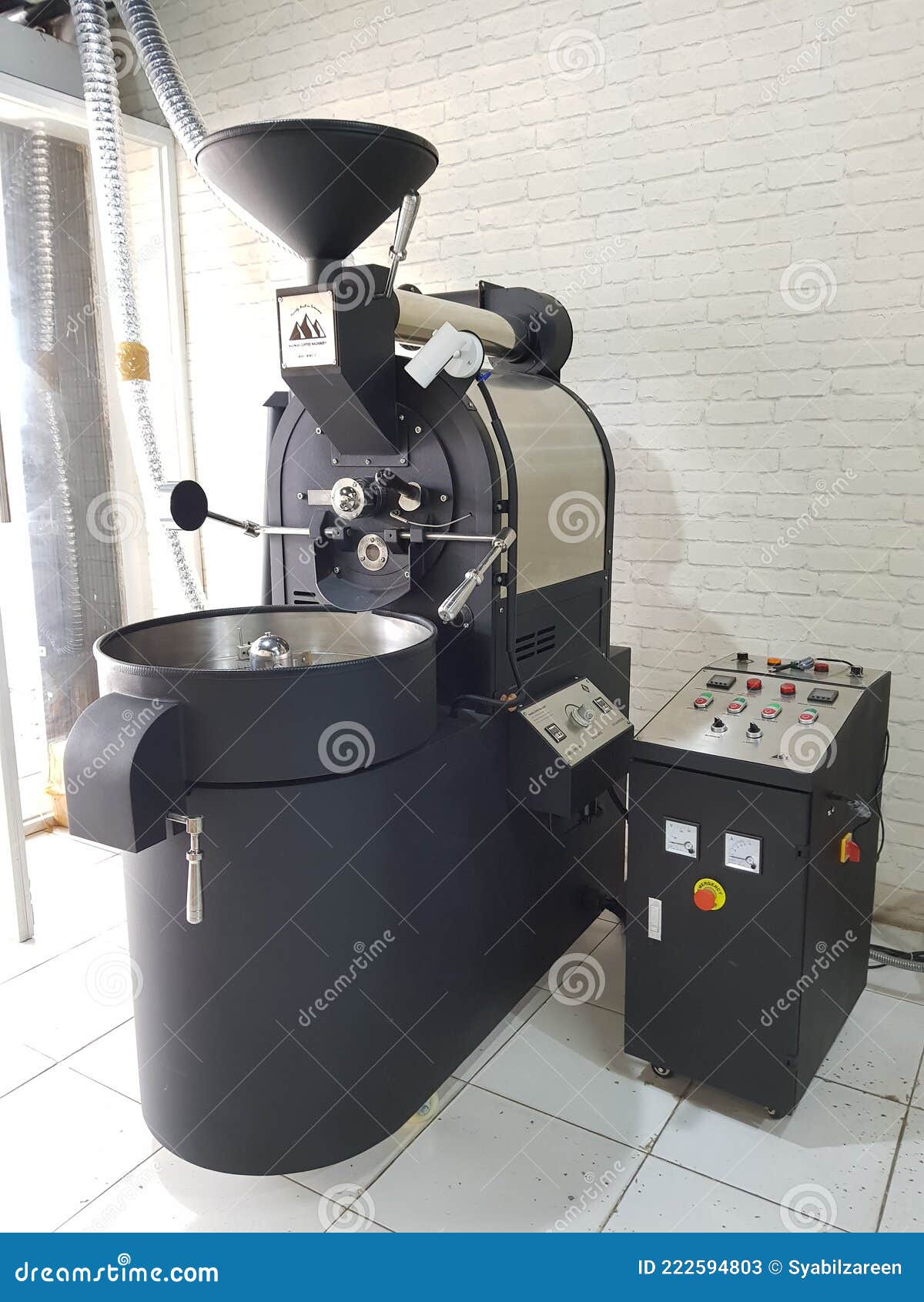 The Coffee Roaster Machine stock image. Image of aceh - 222594803