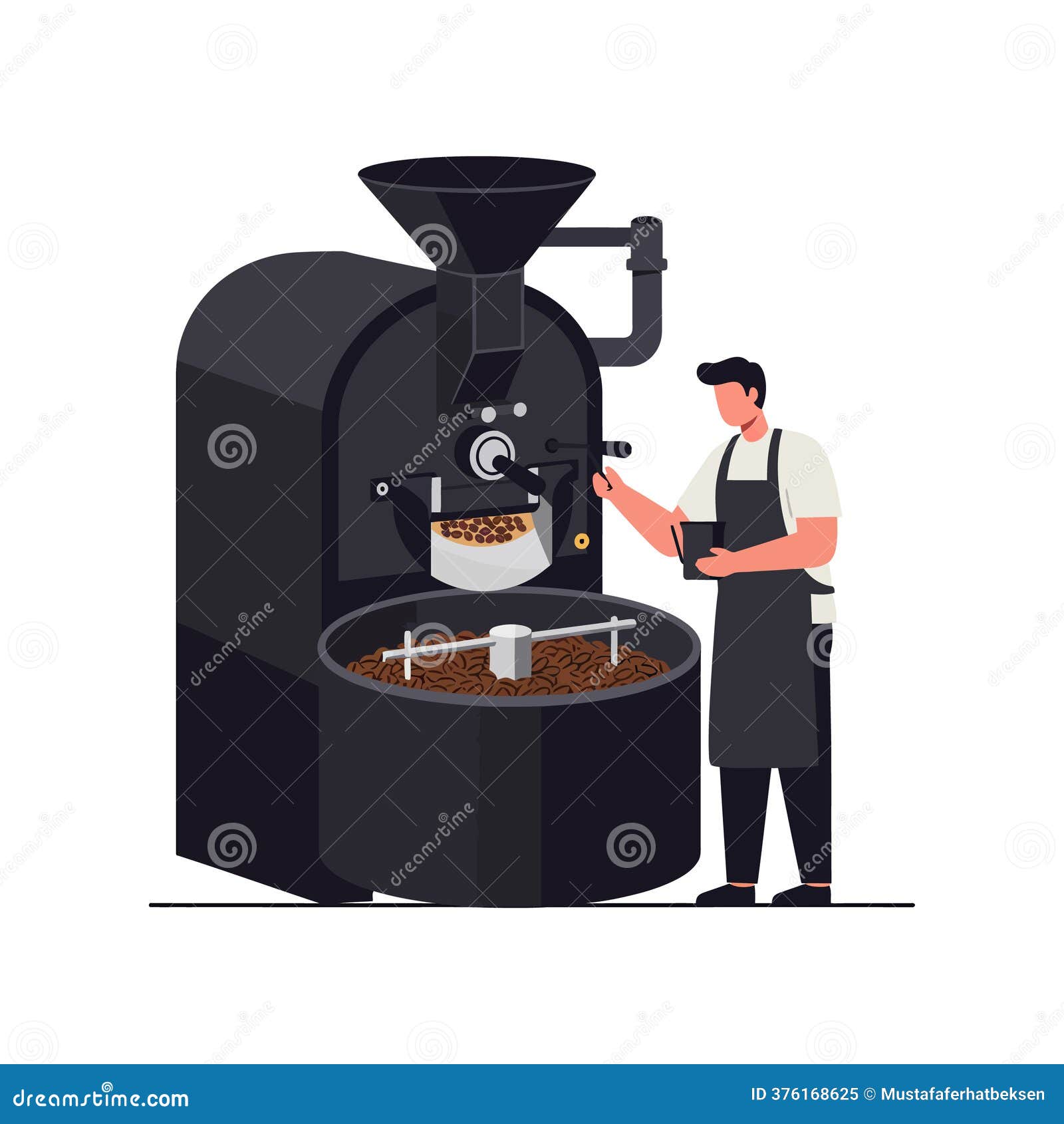 Coffee Roaster Machine. Linear Icon Of Professional Equipment For ...