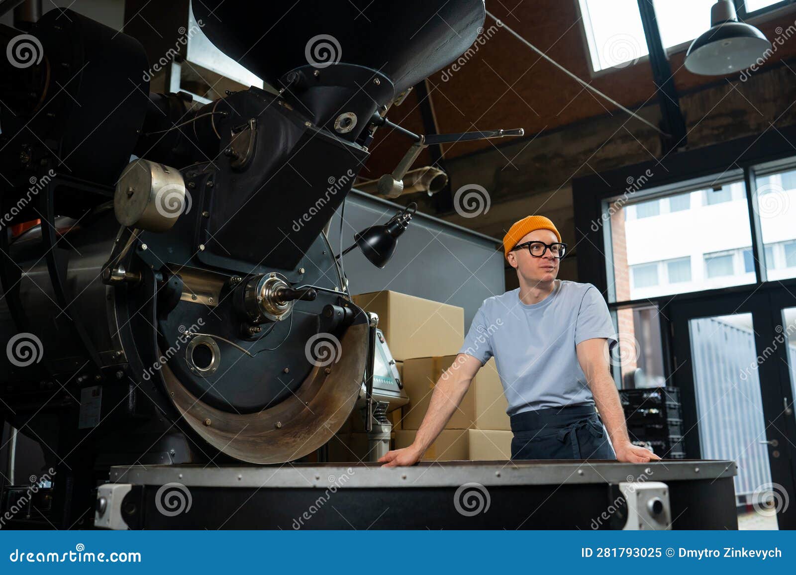 Coffee Roasting Factory, Process of Creating Coffee. Stock Image ...