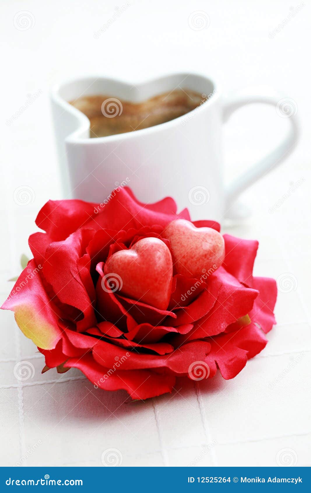 Coffee and rose stock photo. Image of food, valentine - 12525264