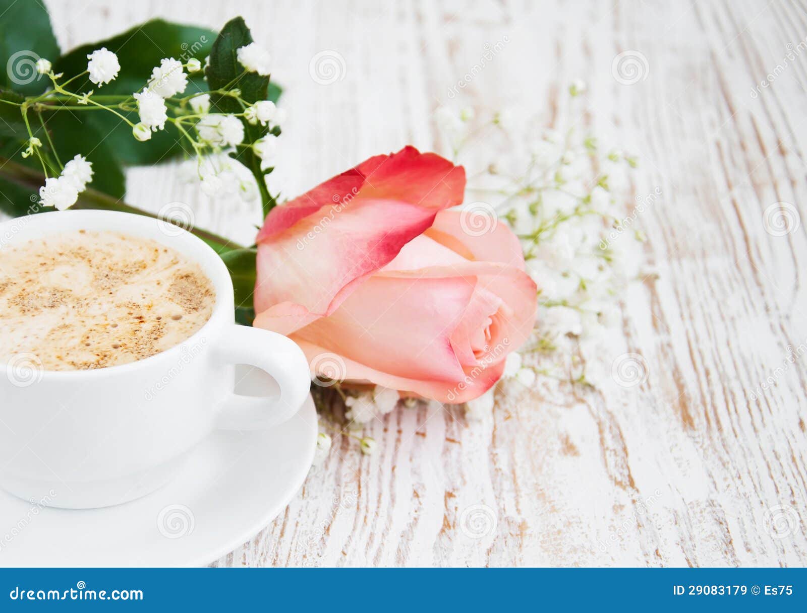 Coffee and roses stock image. Image of coffee, pink, petal - 29083179